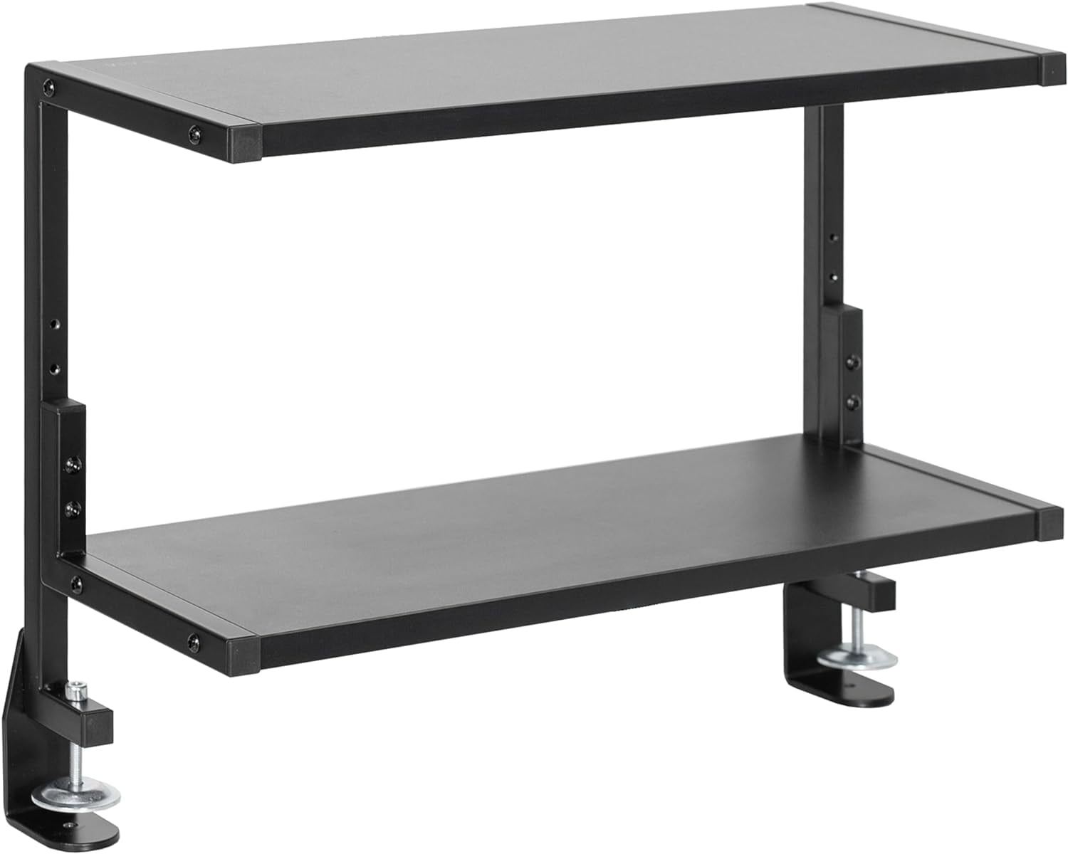g Clamp-on 24 inch Above or Below Desk 2-Tier Shelving Unit for Table ...