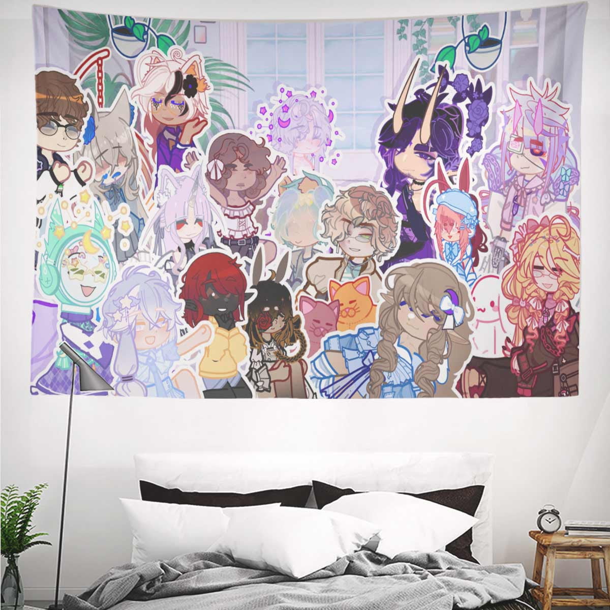 gacha life Tapestry Gift Wall Hanging Backdrop for Room Bedroom Girls ...