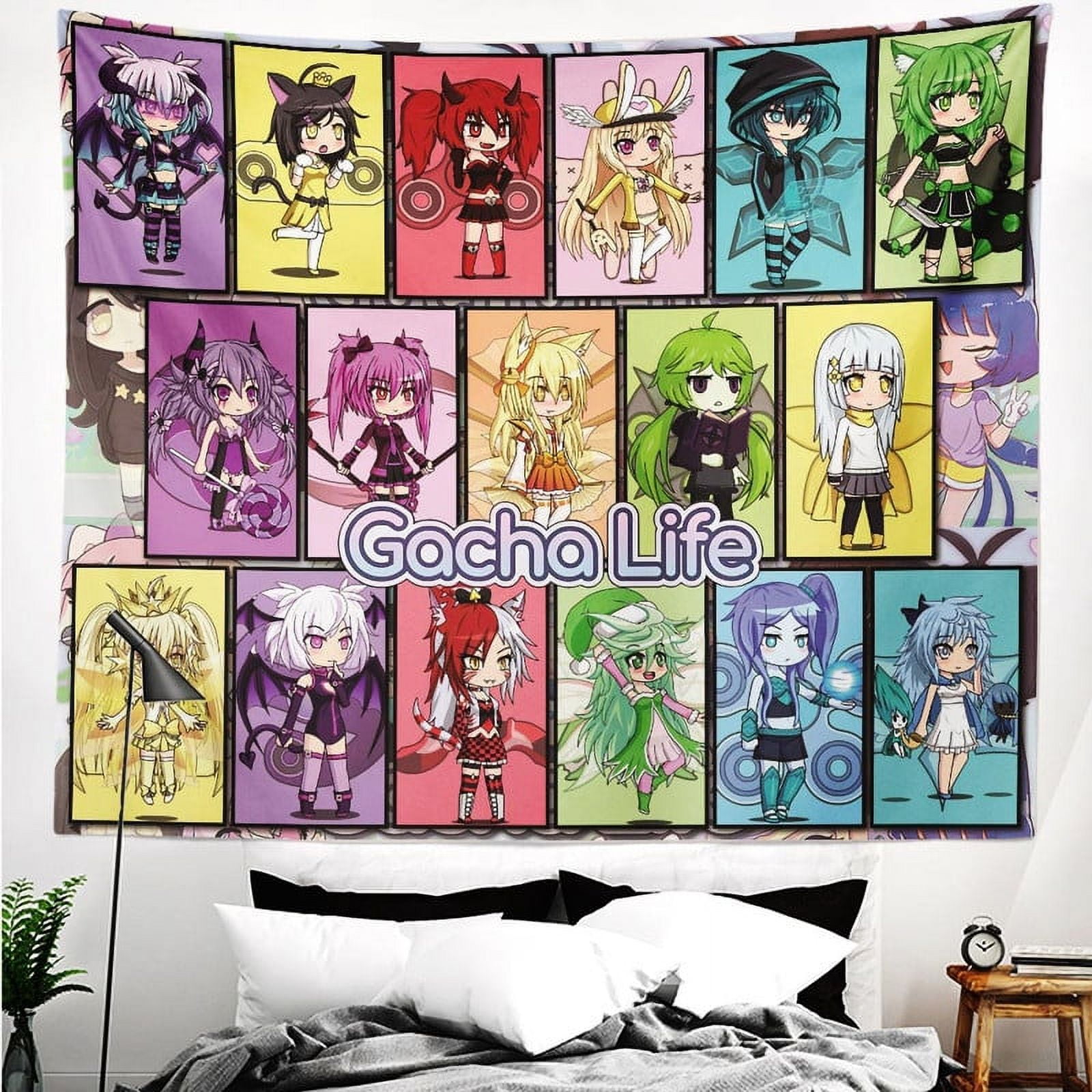 gacha life Tapestry Wall Hanging For Boys Bedroom Girl Backdrop Party ...