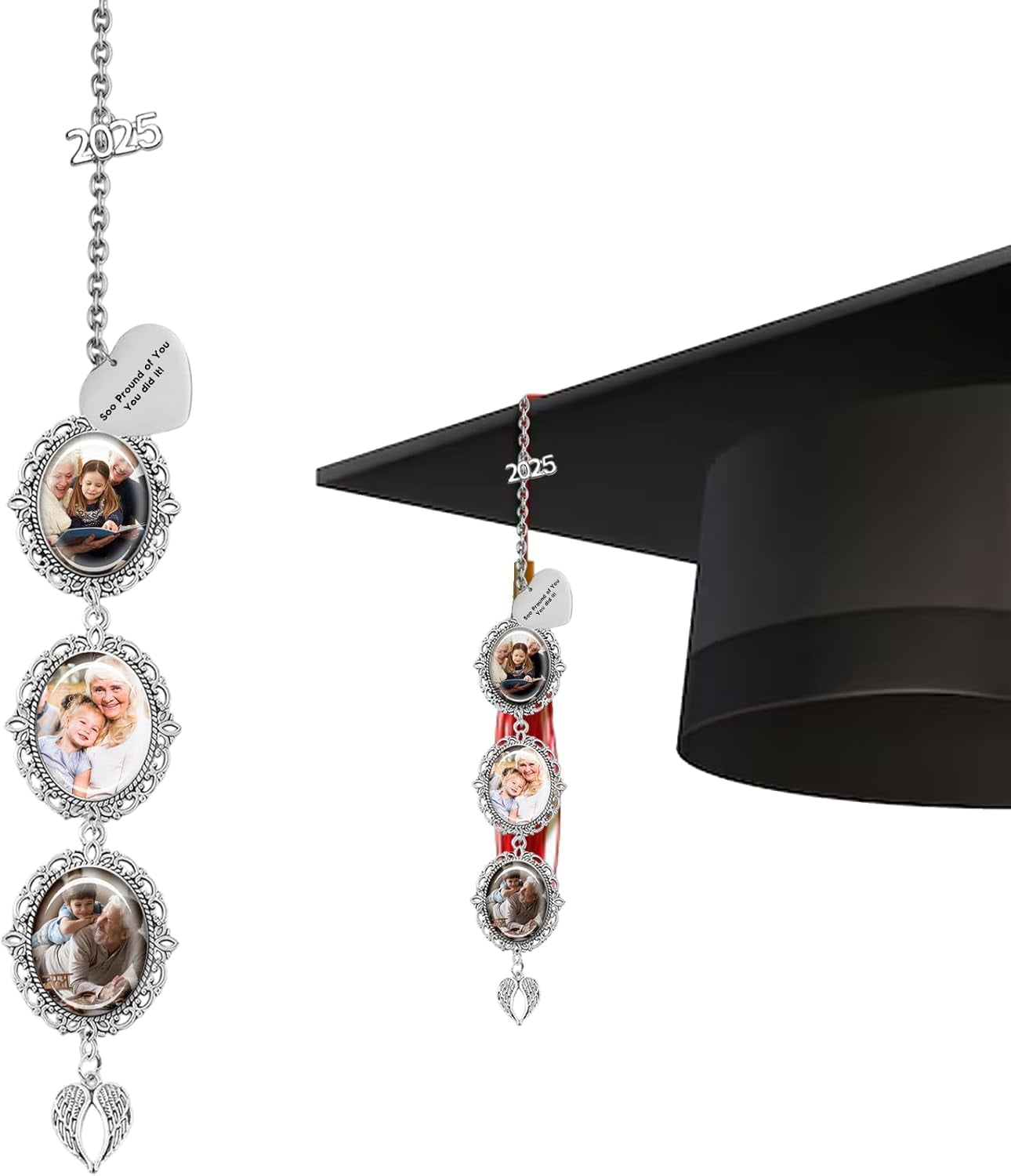 gagawow Custom Memorial Graduation Tassel Photo Charm, Custom Grad Cap ...