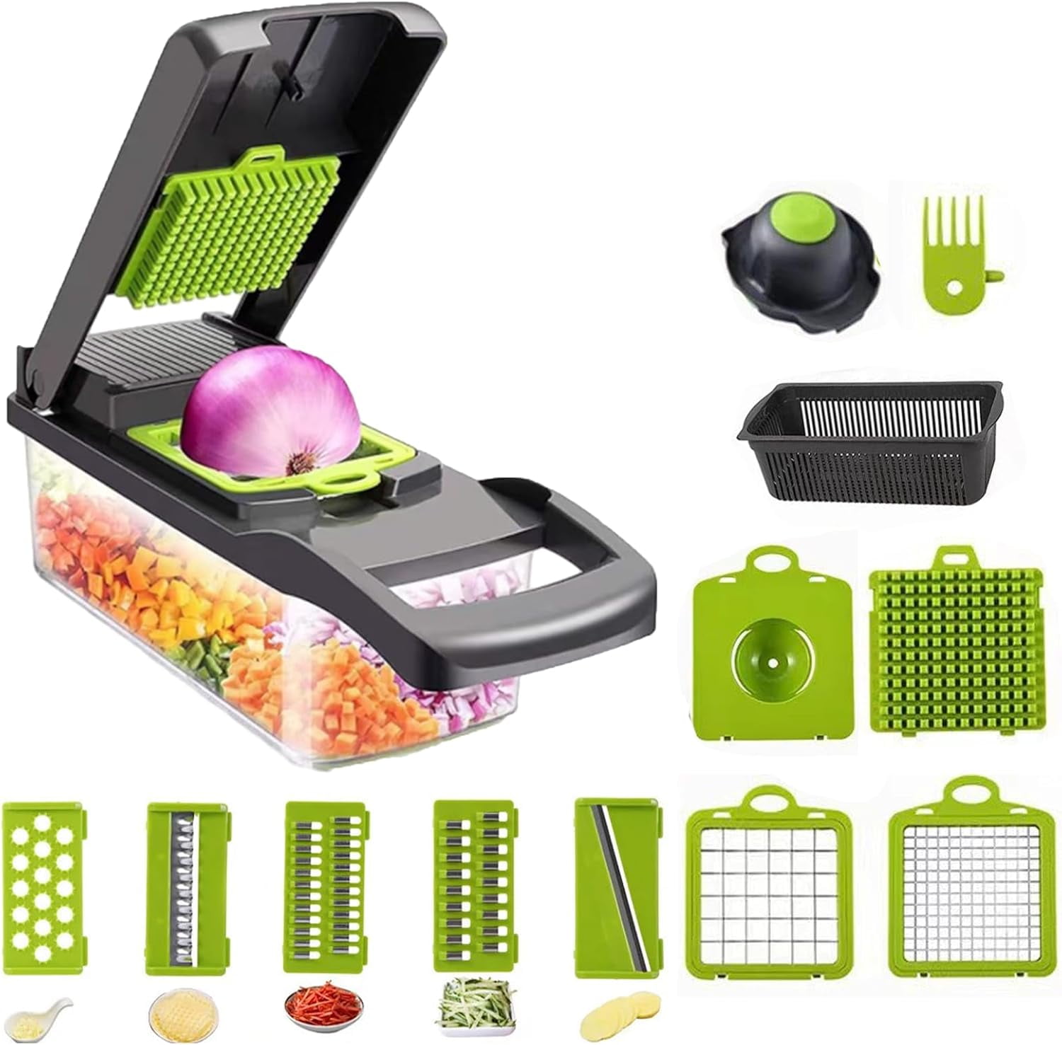 gagawow Trendgolden 14Pcs Multi-Functional Vegetable Cutter & Slicer ...