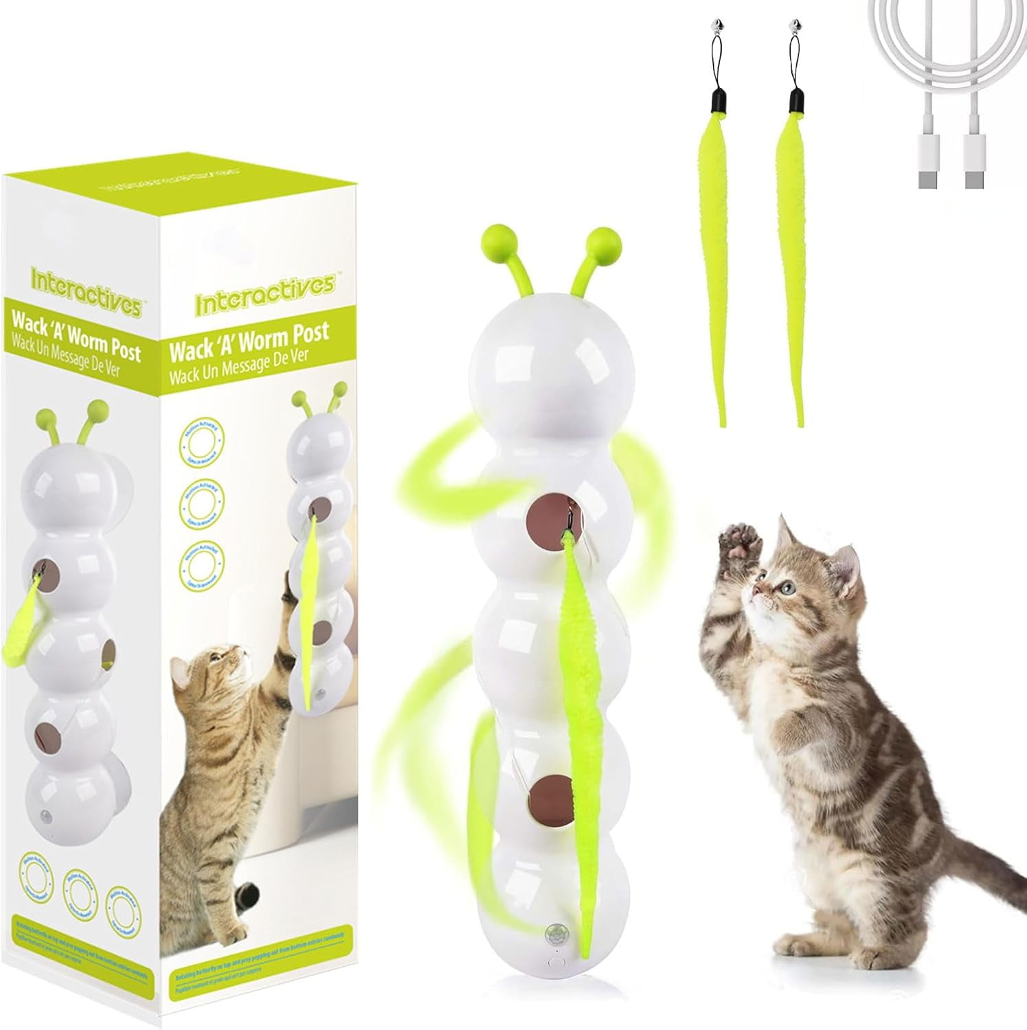 gagawow Whirlie Cat Toy, Happy Luna Cat Toy, Whirlie Smart Motion Cat ...