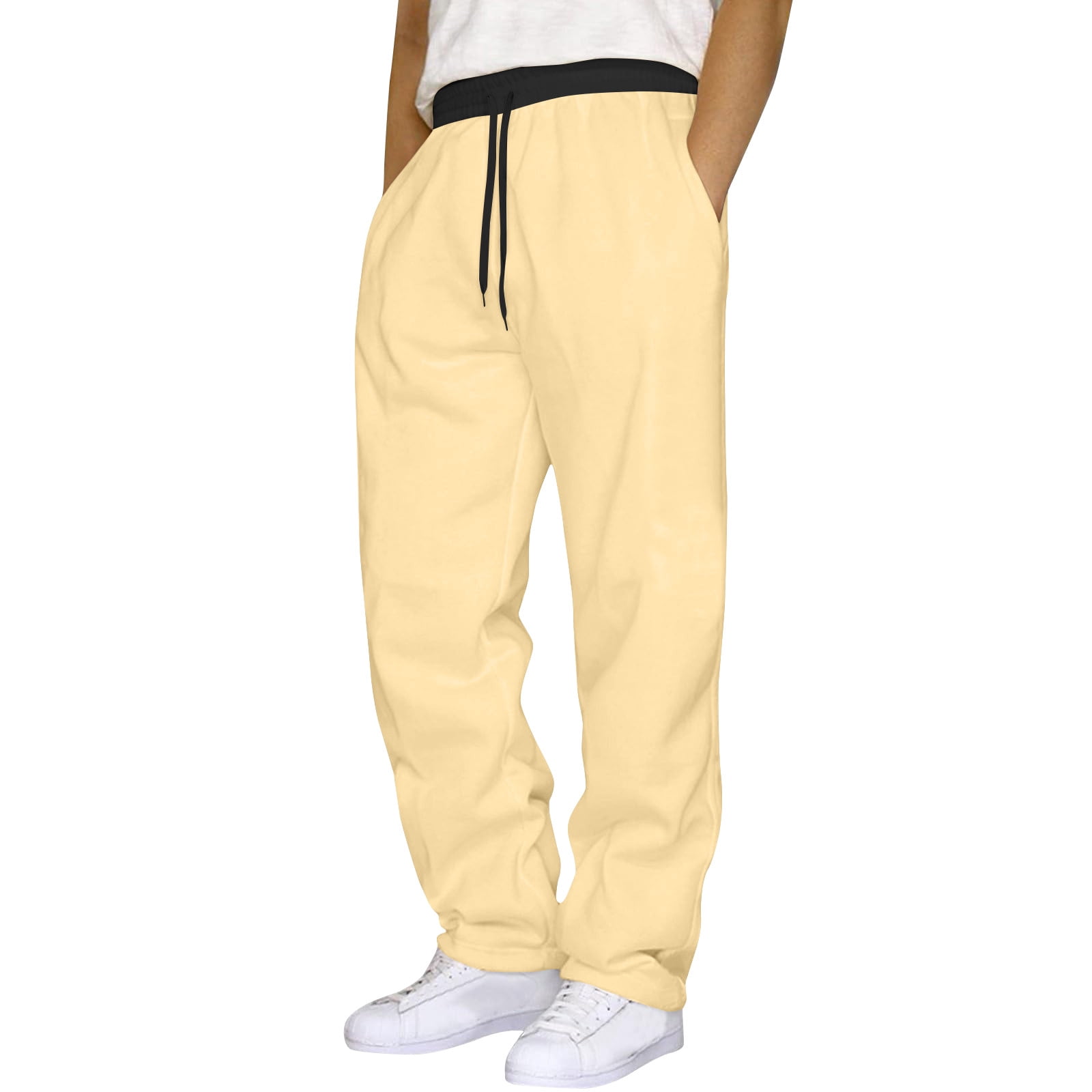 gakvbuo Cargo Sweatpants For Men Baggy Rope Loose Drawstring Elastic ...