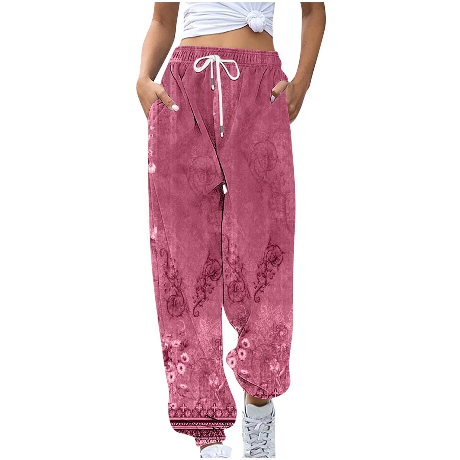gakvbuo Baggy Sweatpants for Women High Waiste Workout Active Joggers ...