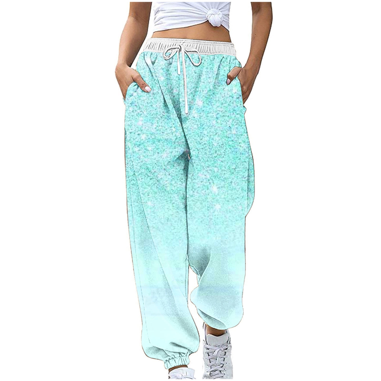 gakvbuo Cinch Bottom Baggy Sweatpants For Women High Waiste Workout ...