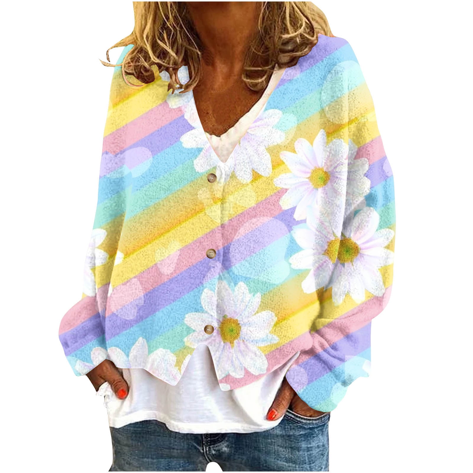 gakvbuo Cute Sweaters For Women Long Sleeve Fall Oversized Open Front ...
