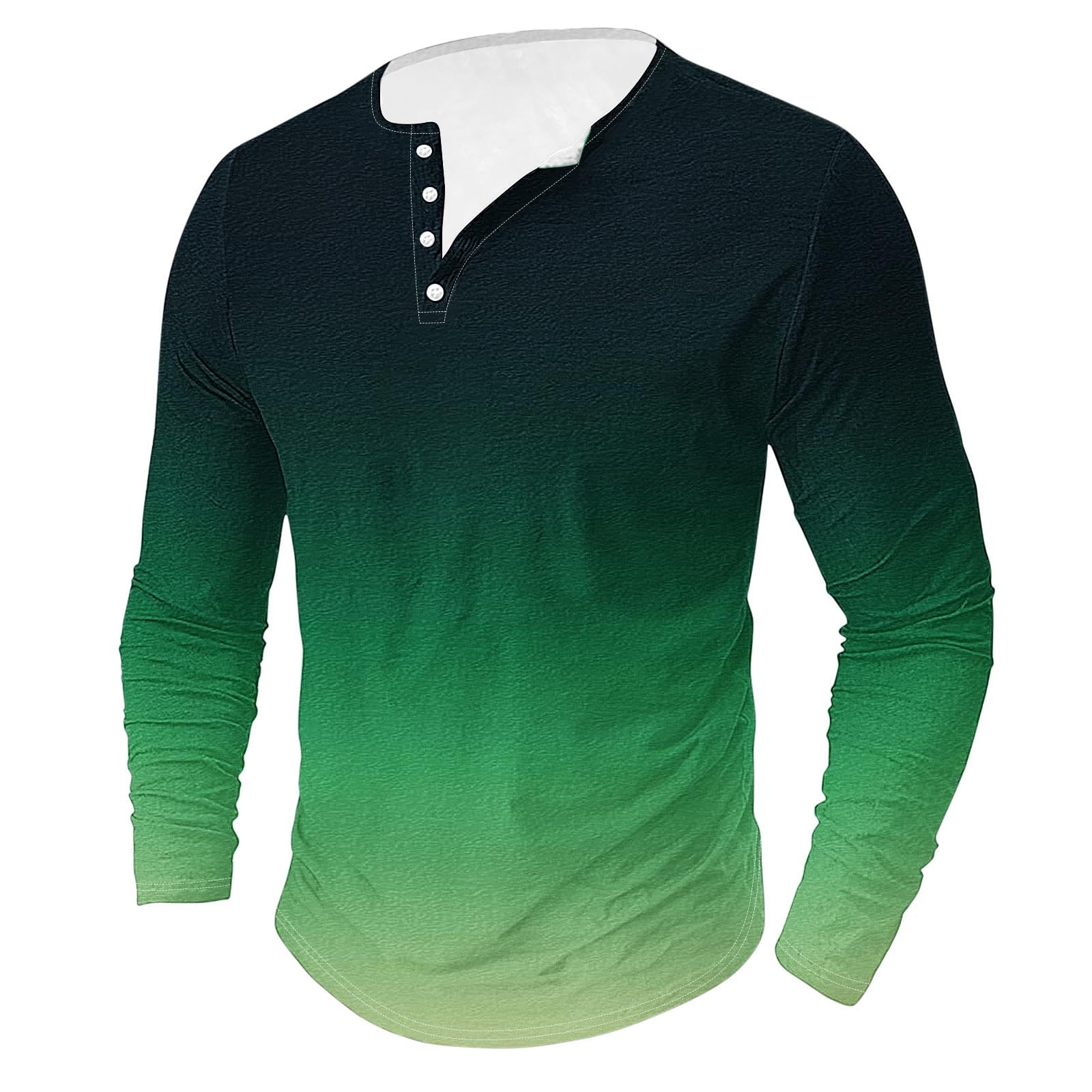 gakvbuo Henley Shirts For Men Long Sleeve Button Down Shirts Slim Fit ...