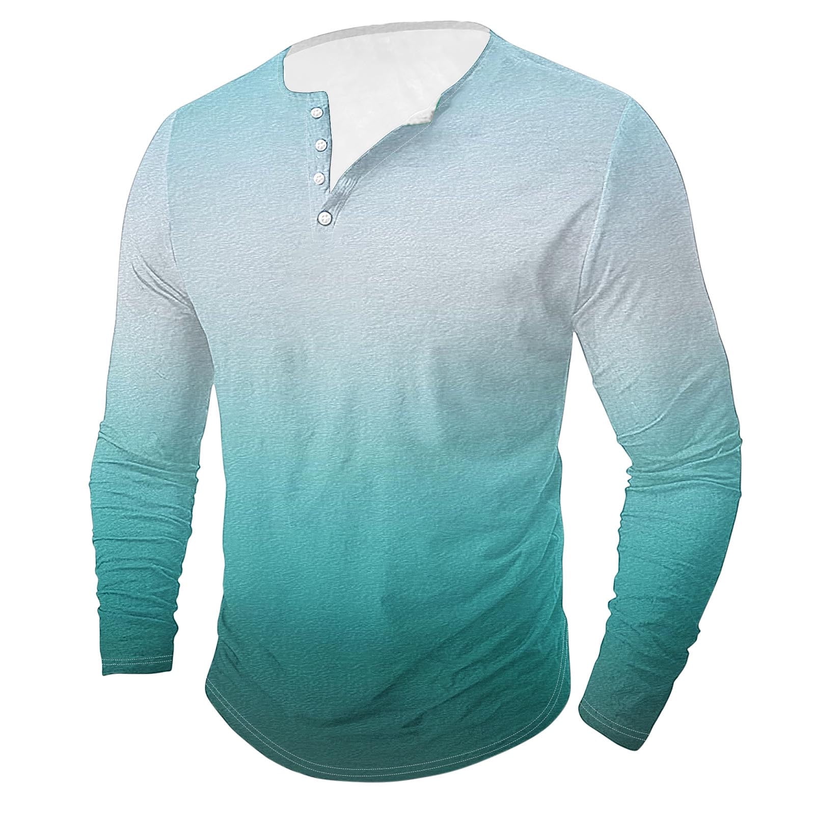 gakvbuo Henley Shirts For Men Long Sleeve Button Down Shirts Slim Fit ...