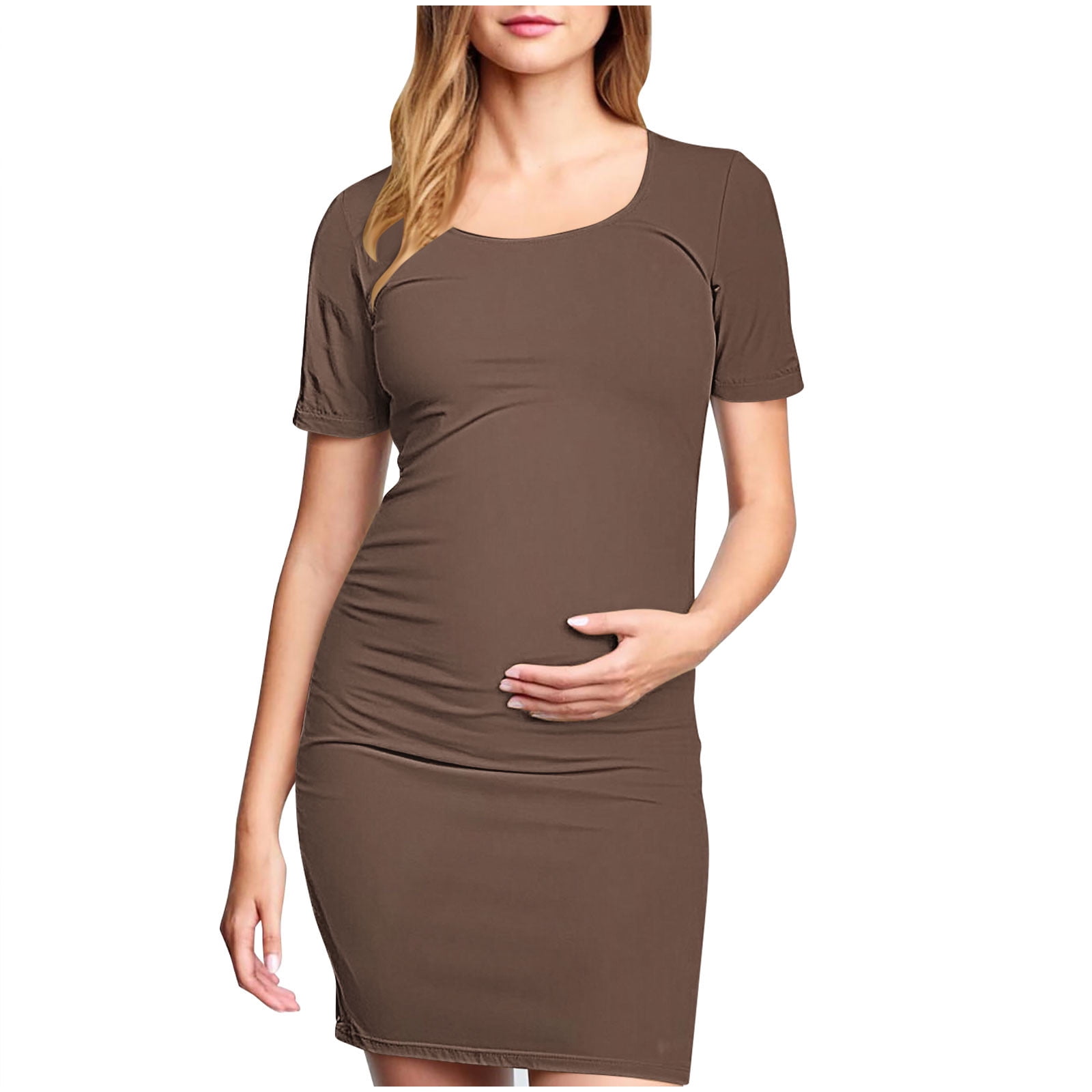 gakvbuo Maternity Dress For Photoshoot Womens Short Sleeve Breast ...