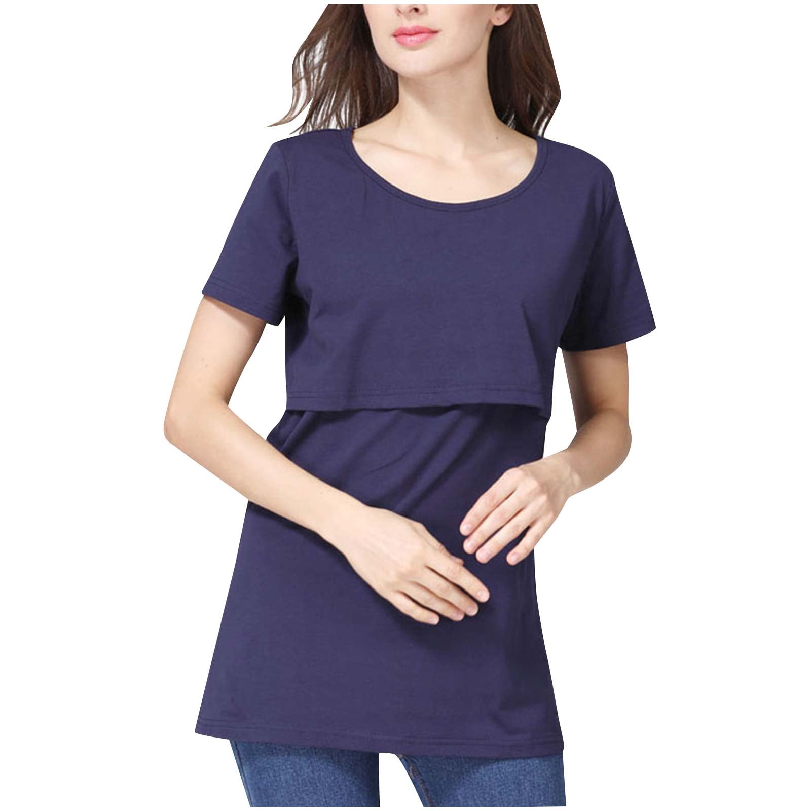 gakvbuo Maternity Shirts For Pregnant Women Plus Size Mama Shirt ...