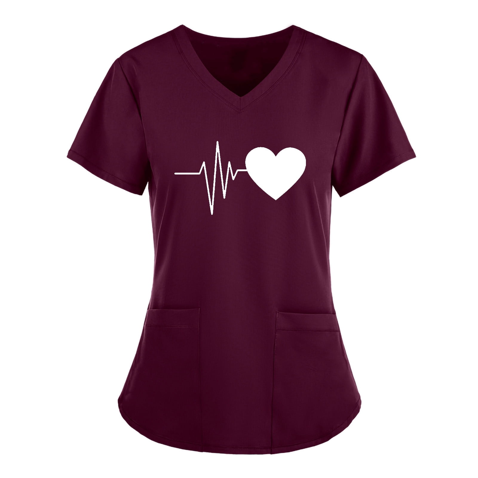 gakvbuo Nursing Uniform for Womens Scrubs Tops Color Casual Working ...