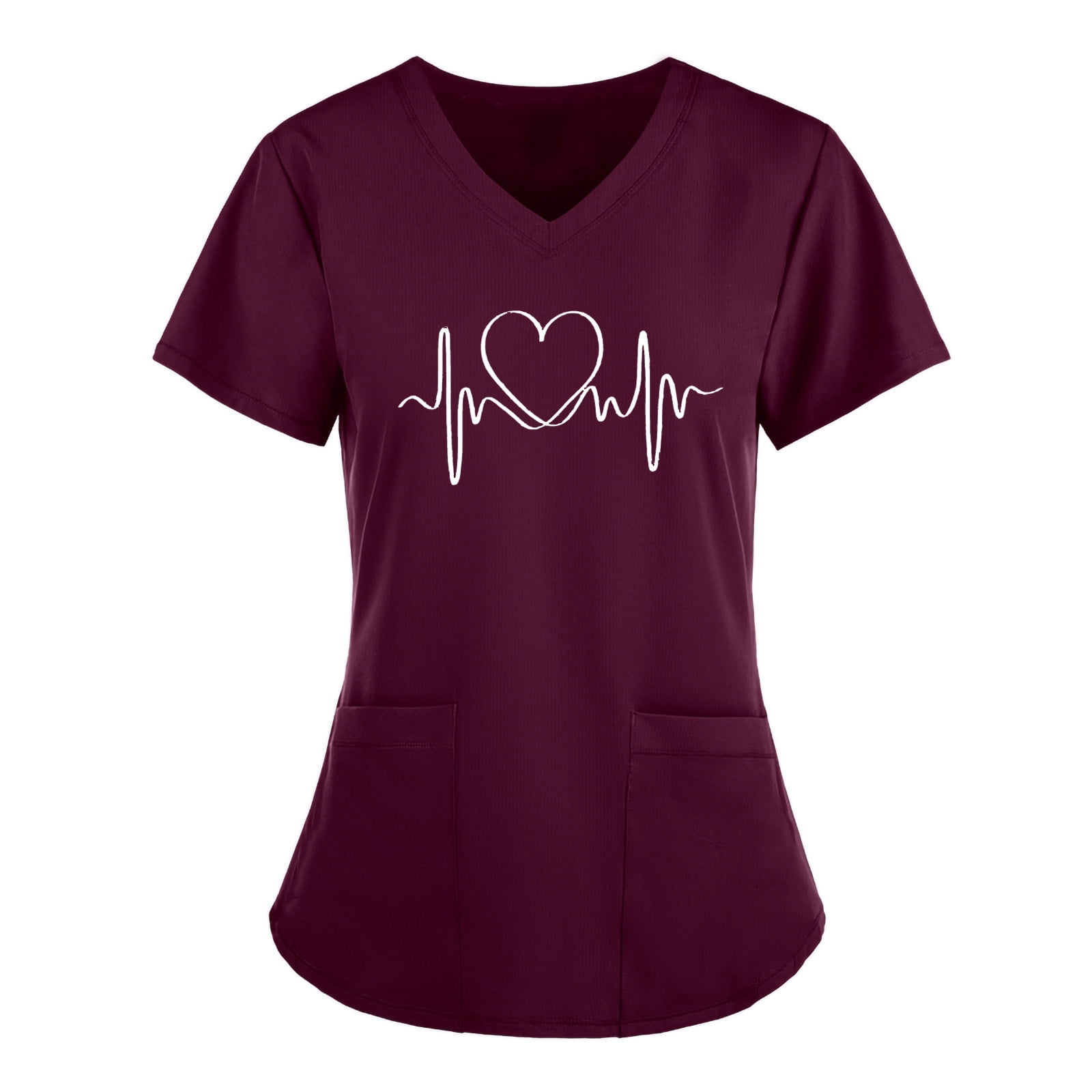 gakvbuo Nursing Uniform for Womens Scrubs Tops Color Casual Working ...