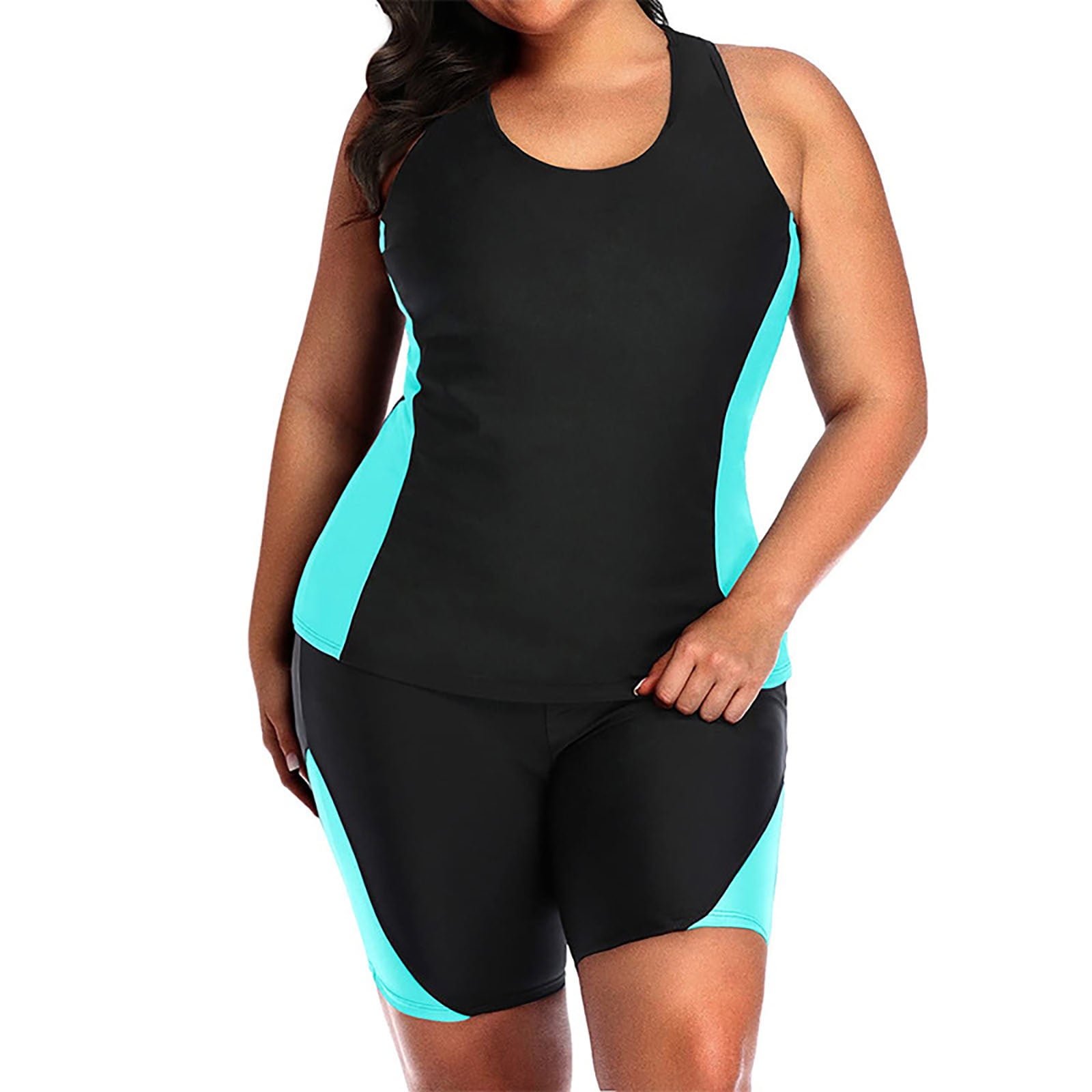 gakvbuo Plus Size Tankini Swimsuits For Women Sport Swimwear Athletic ...