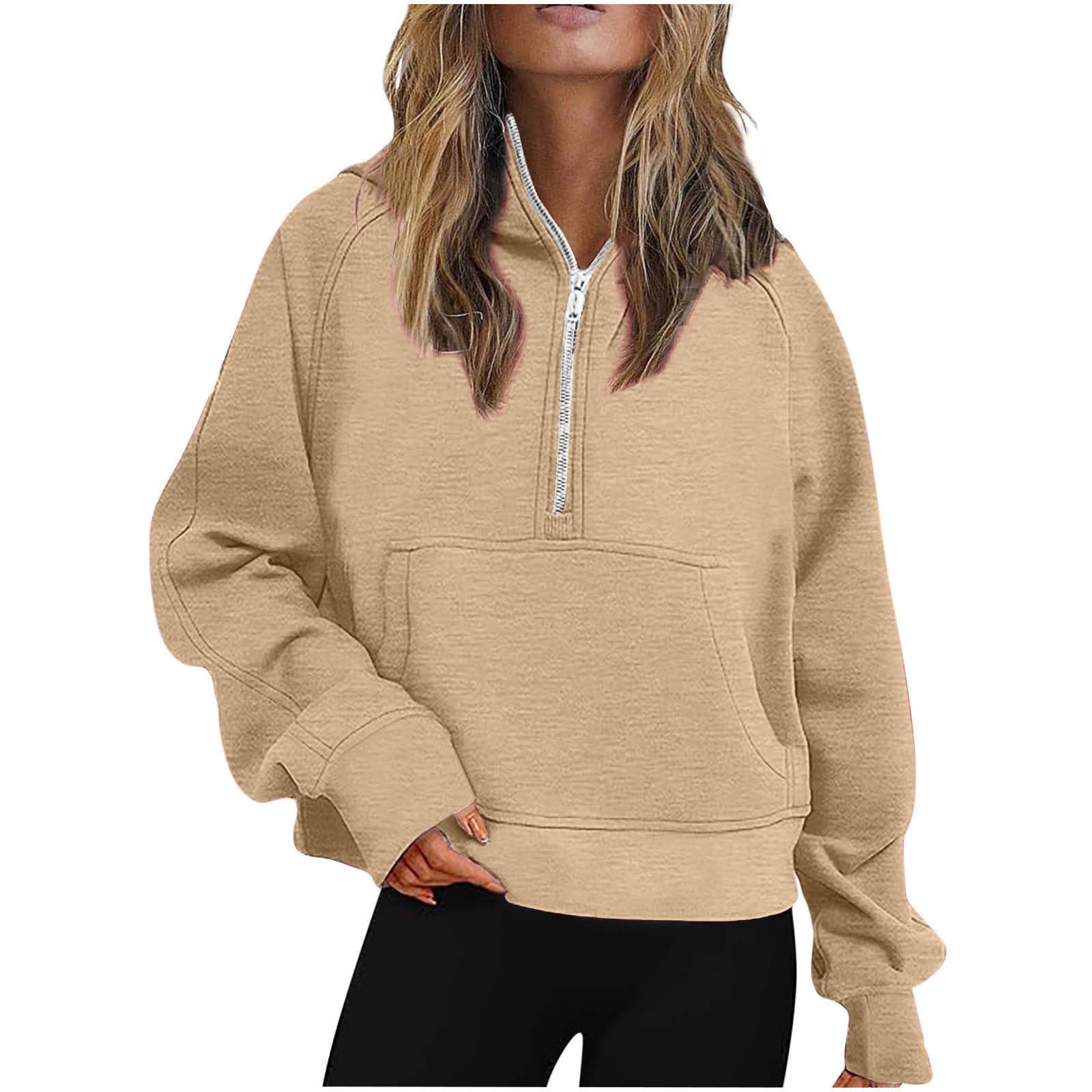 gakvbuo Quarter Zip Up Pullover Sweatshirts for Women Half Zipper ...