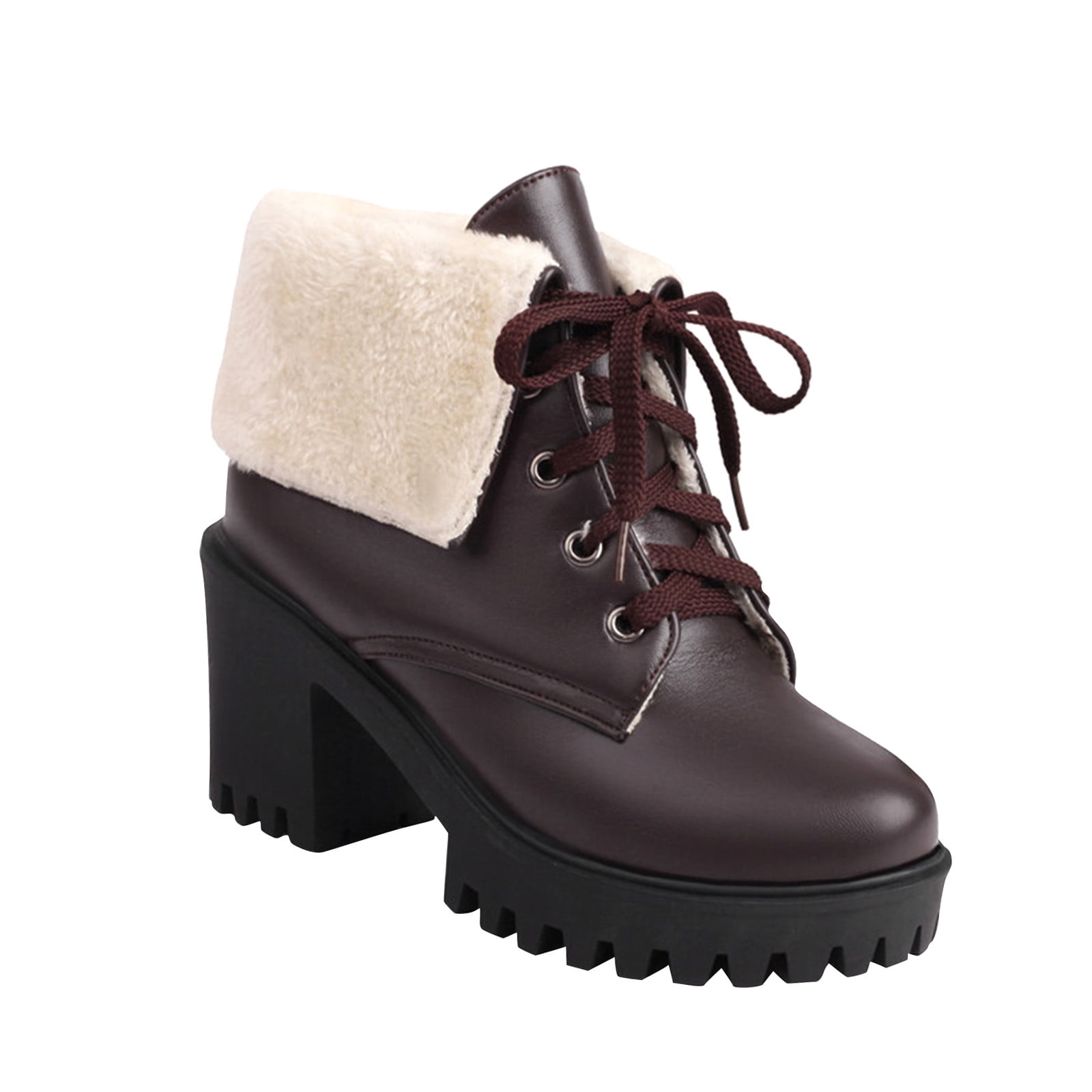 gakvbuo Short Boots For Women Ankle Boots Thickened Warm Lapel Wear ...