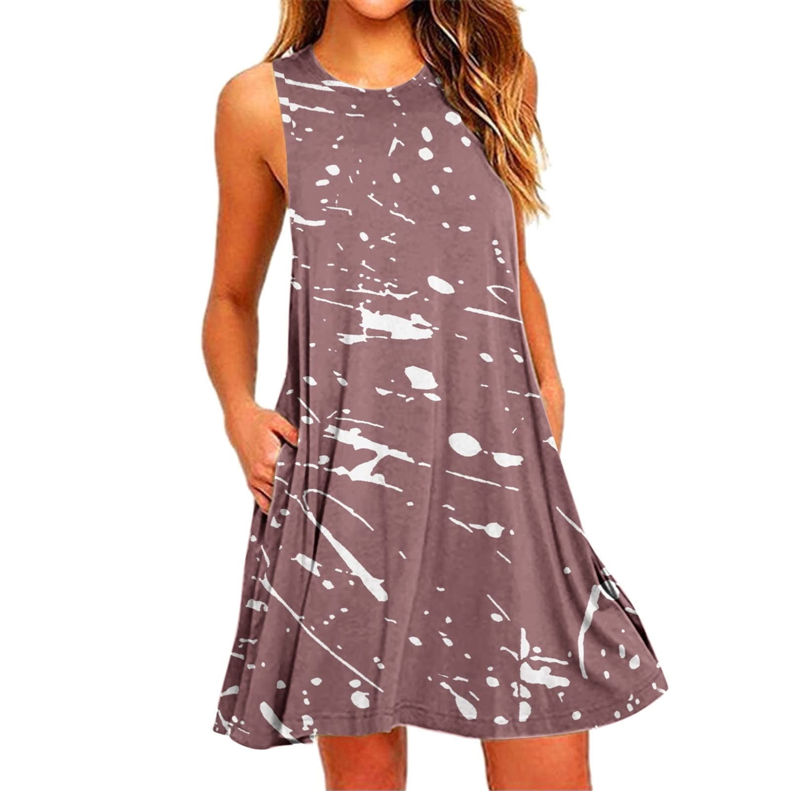 gakvbuo Summer Tank Dresses For Women 2024 Vacation Beach Dress Casual ...