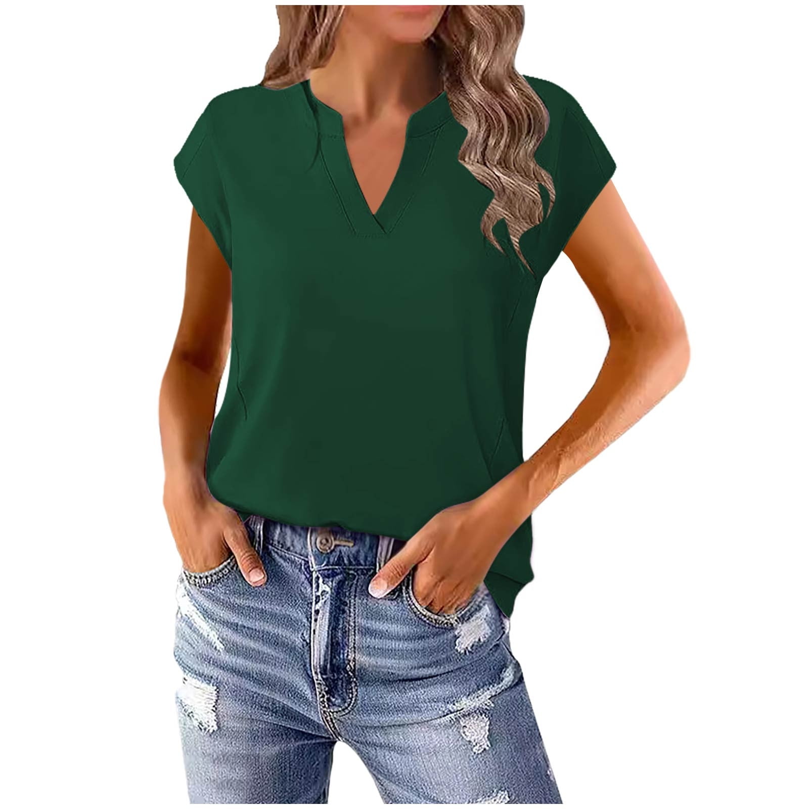 gakvbuo Summer Tops For Women 2025 Vacation Going Out Tops Women's Spring Summer Casual Fashion ...