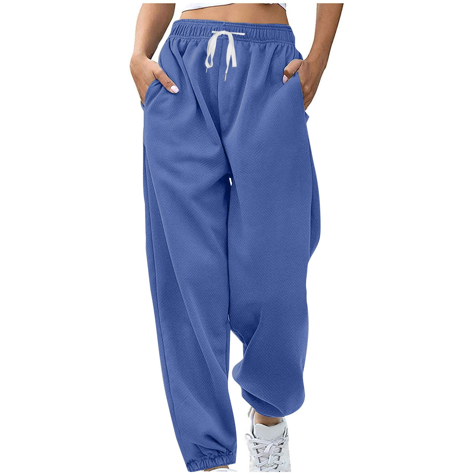 gakvbuo Sweatpants For Women Cargo Pants Drawstring Baggy Cinch Bottom ...