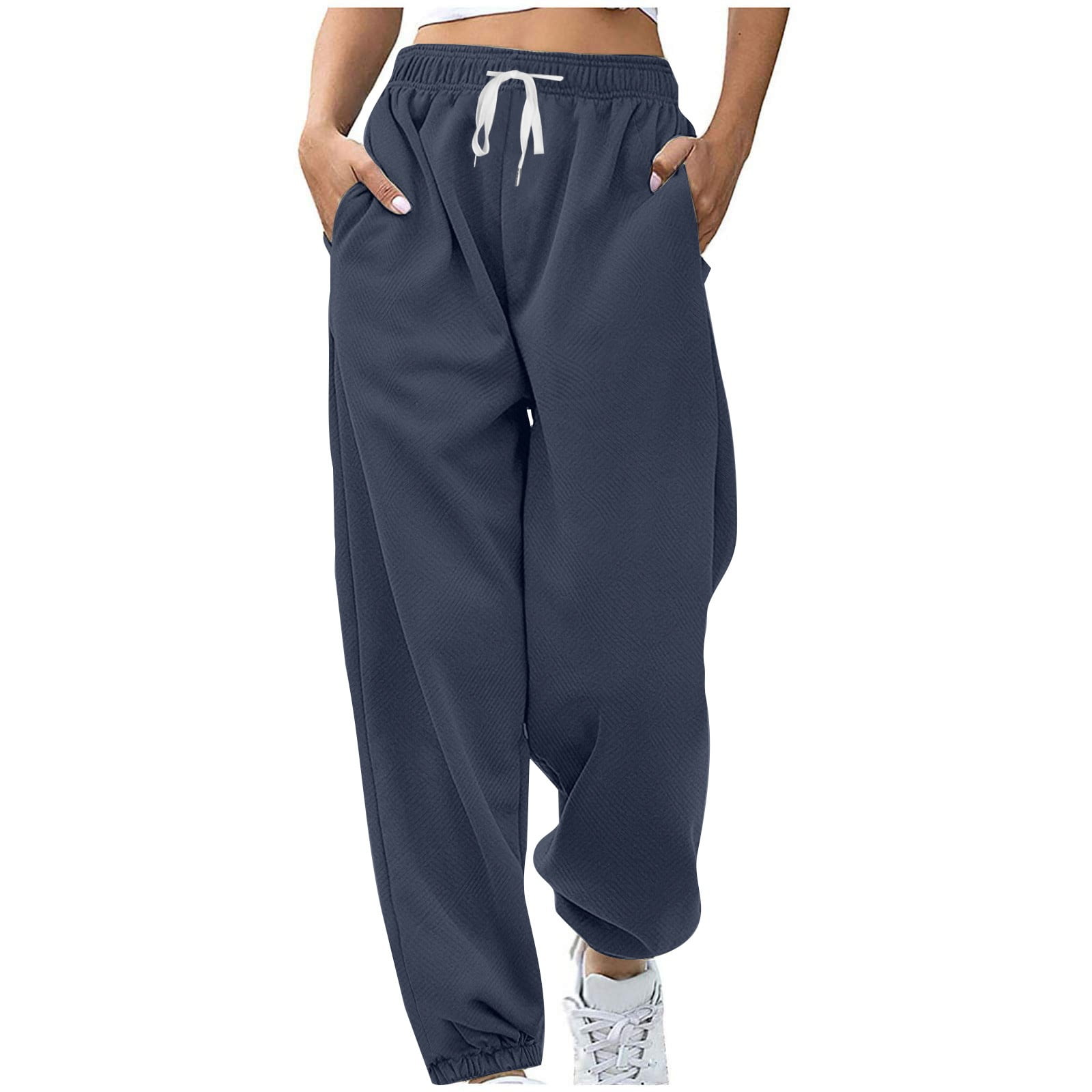 gakvbuo Sweatpants For Women Cargo Pants Drawstring Baggy Cinch Bottom ...