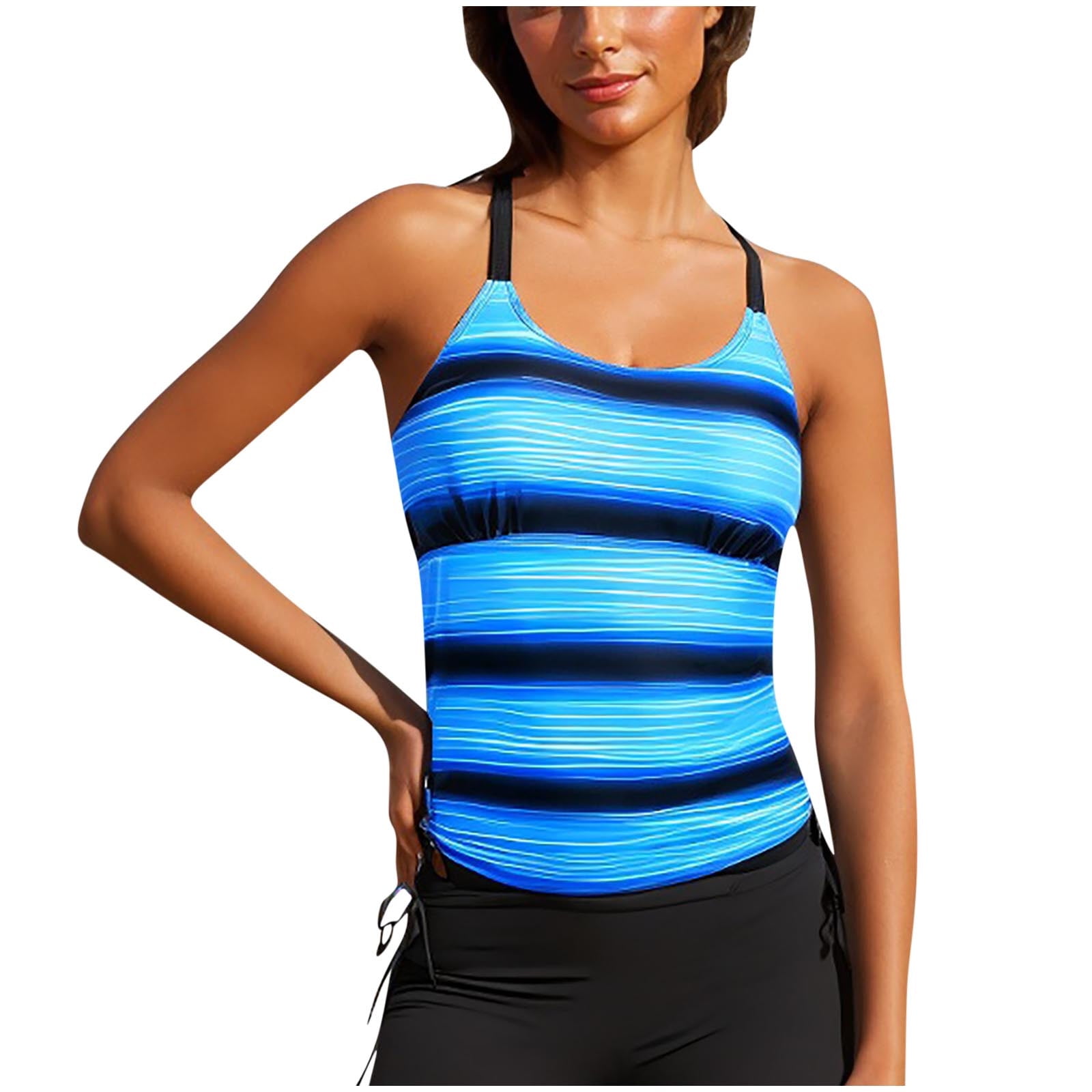 gakvbuo Tankini Swimsuits For Women With Boyshorts Swimwear Two Piece ...