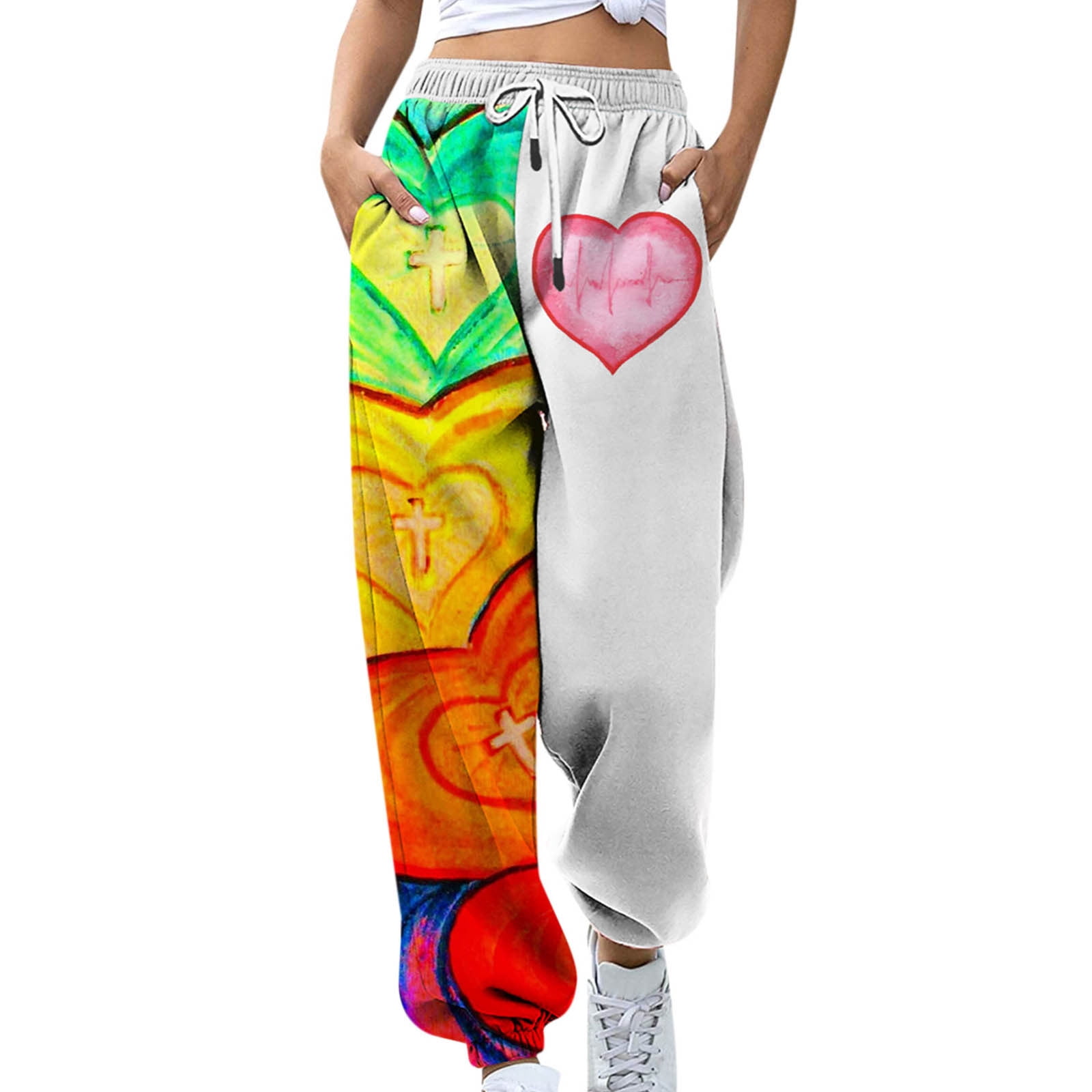 gakvbuo Tapered Running Baggy Cinch Bottom Sweatpants For Women Cargo ...
