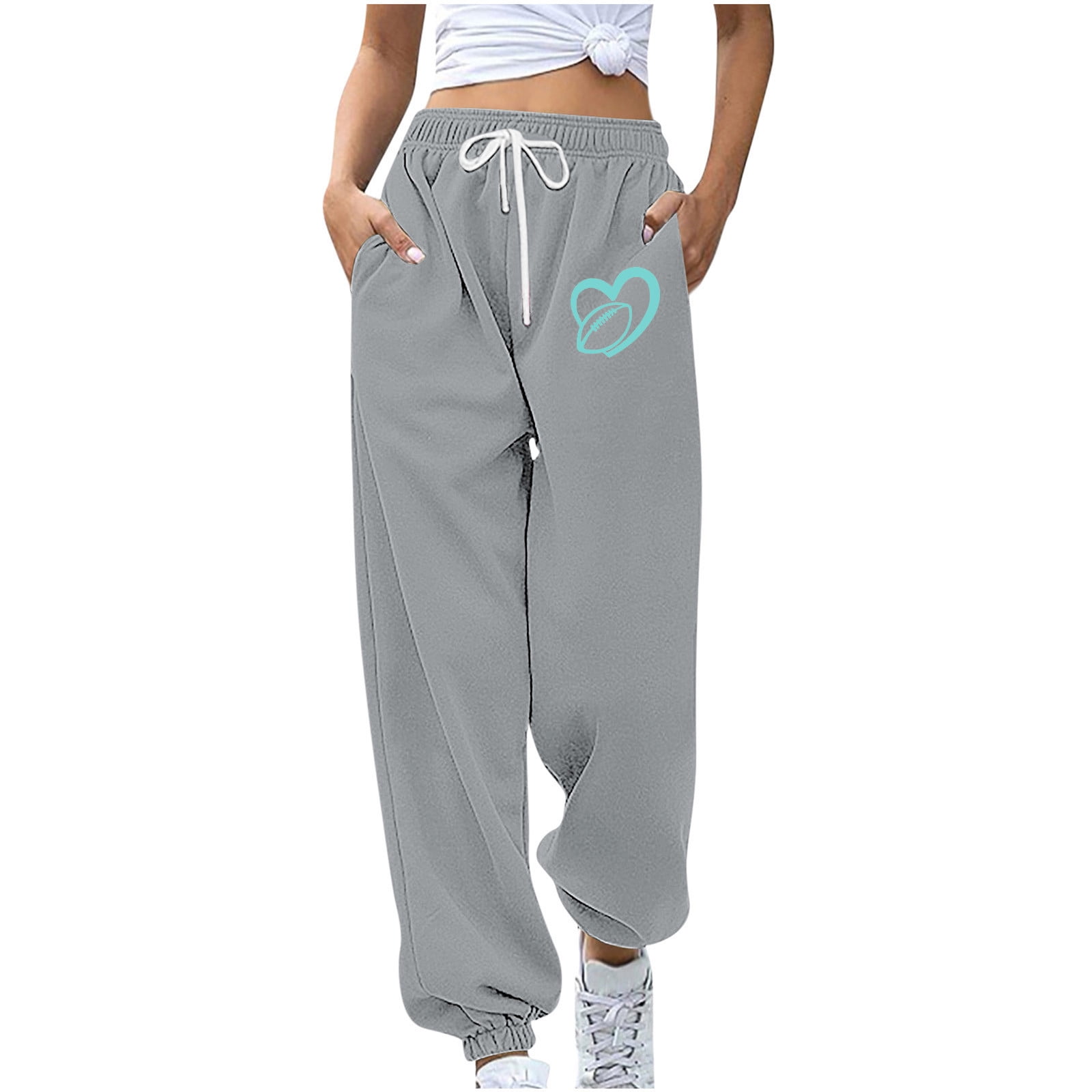 gakvbuo Tapered Running Baggy Bottom Sweatpants For Women Cargo Pants ...