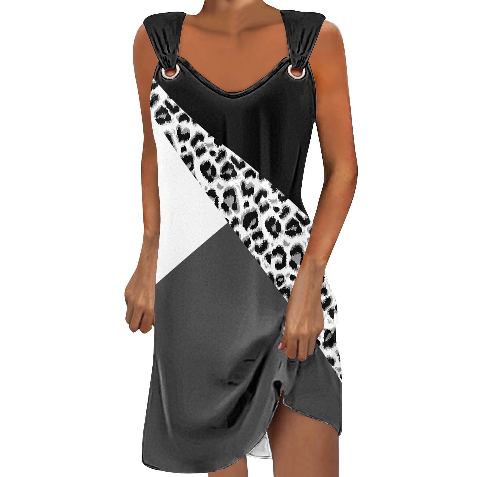 gakvbuo summer Tank dresses for women 2024 Sleeveless Mini Dress ...