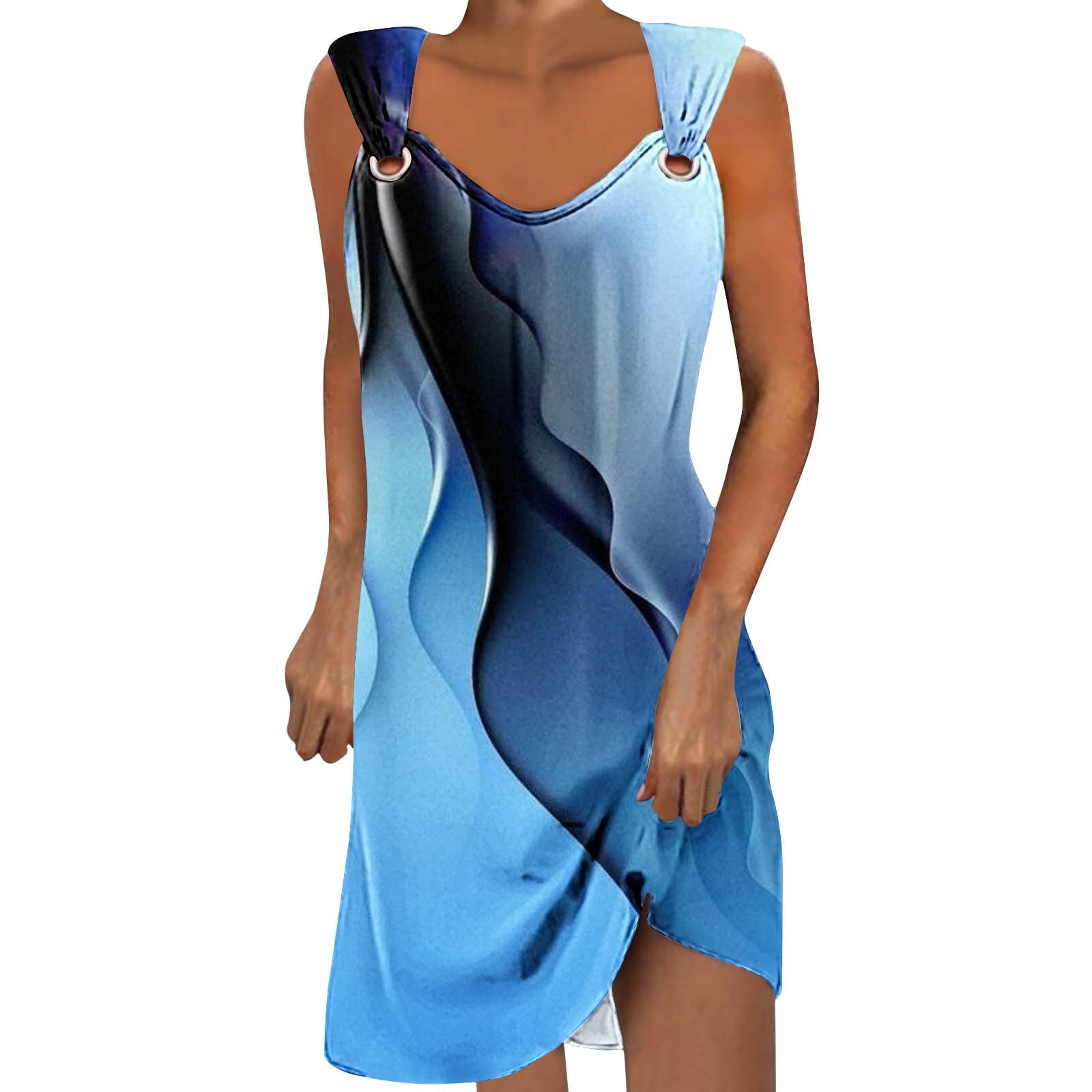 gakvbuo summer Tank dresses for women 2024 Sleeveless Mini Dress ...