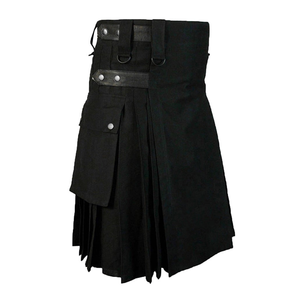 gakvov Utility Kilts For Men Skirt Cargo Pockets Sport Kilt Traditional Highland Scottish ...