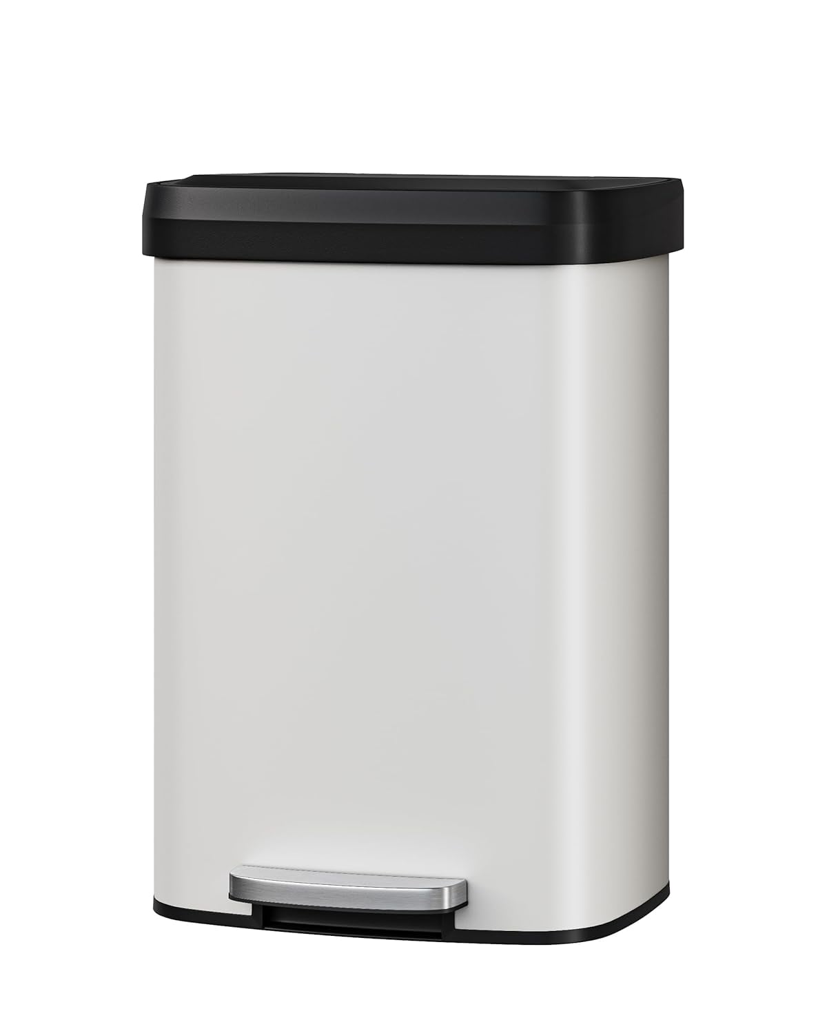 gal / L Metal Trash Can with Lid Large Garbage Can for Kitchen ...
