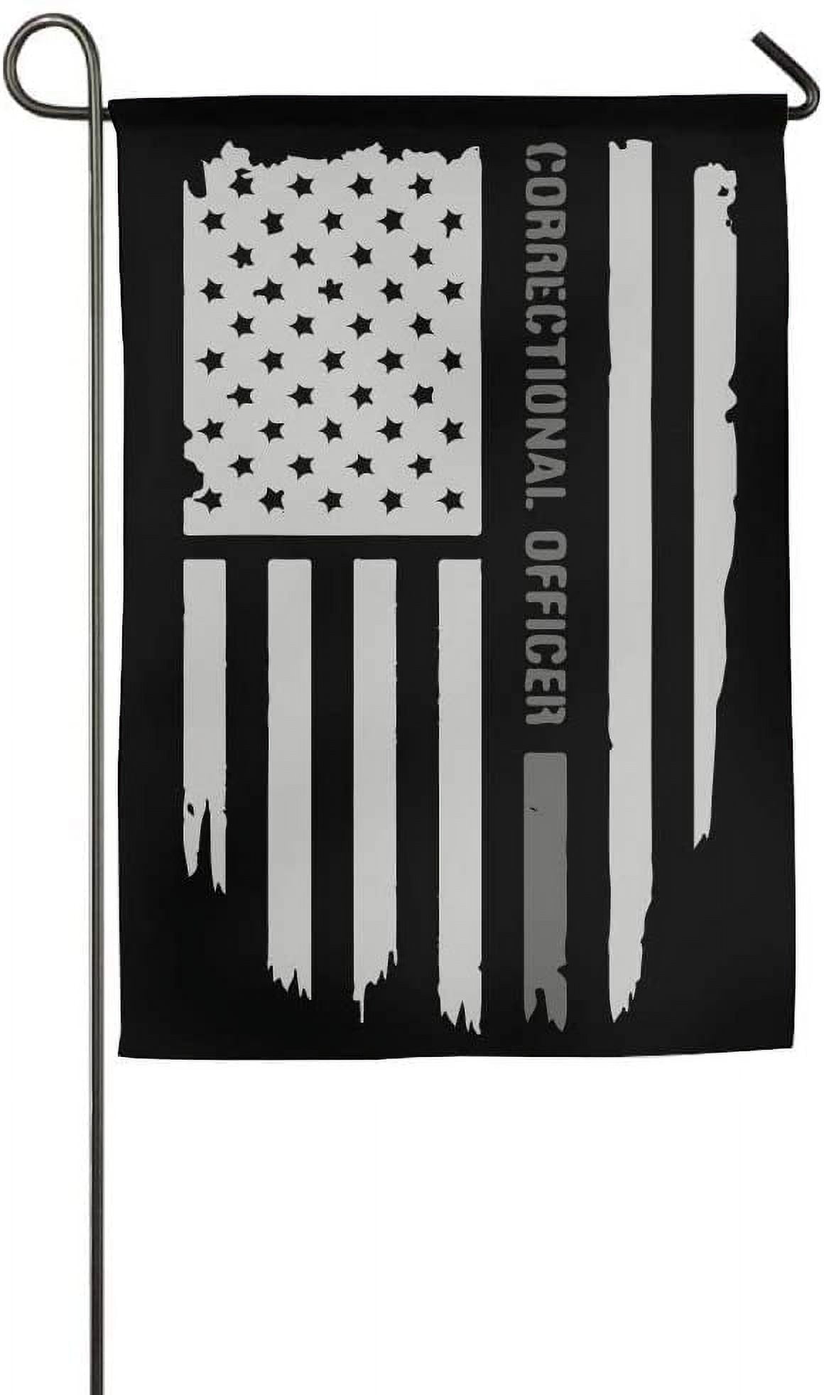 galaxy'ss;Flag Thin Silver Line Correctional Officer Printed Home ...