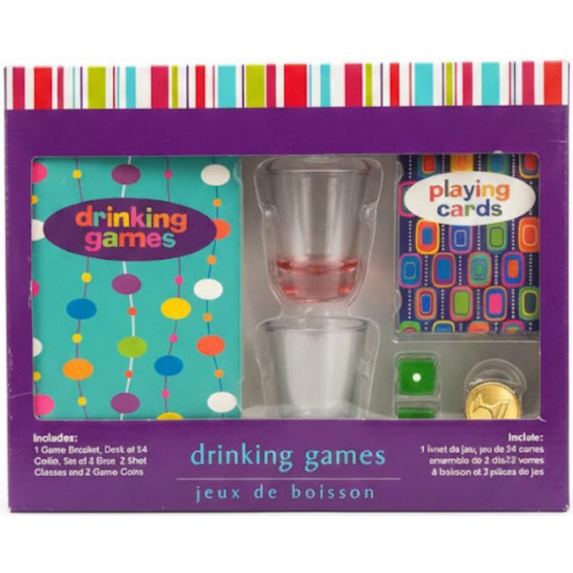 AMSCAN - Drinking Games Party Game Set with Playing Cards, Shot Glasses ...