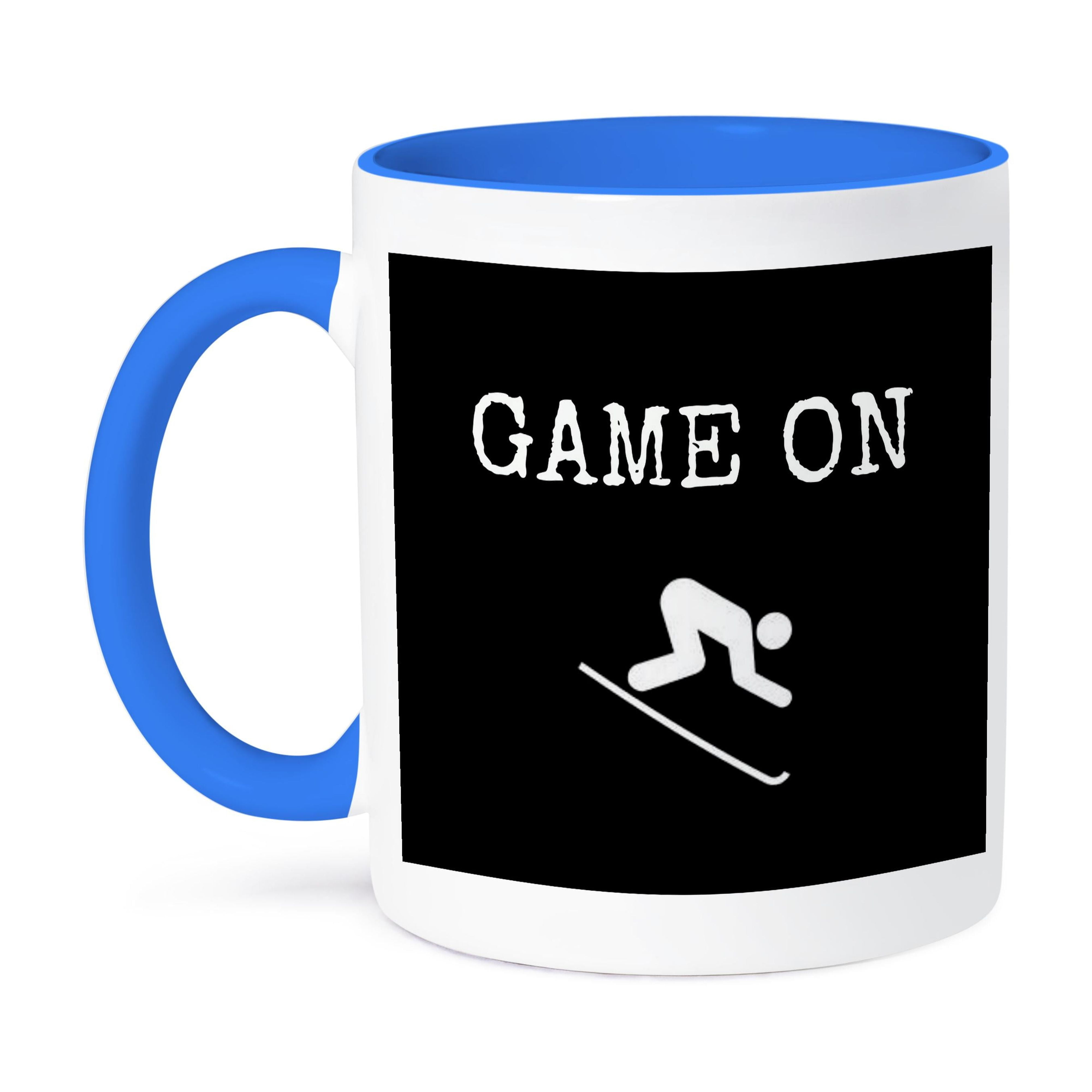 3dRose, game on, white lettering on black background with picture of ...