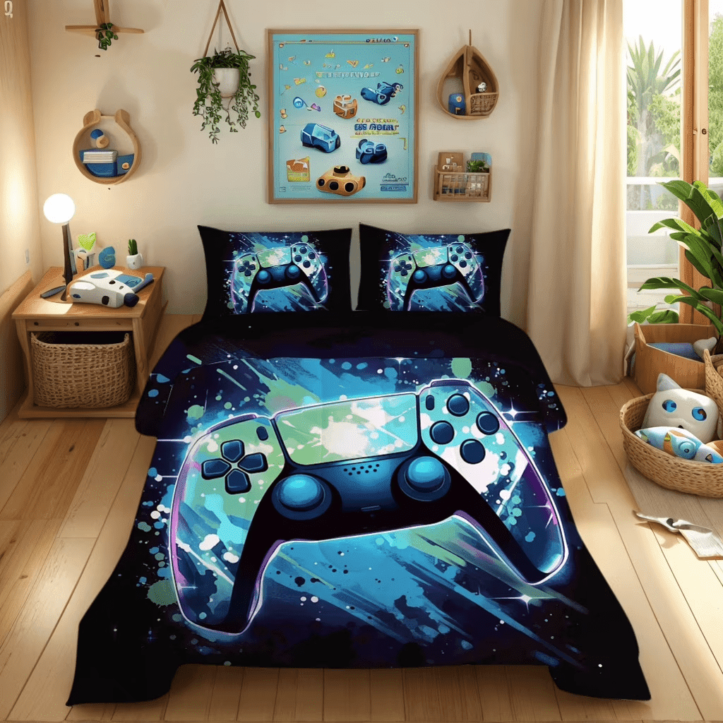 Gaming Comforter Set Full Size for Boys Kids Teens Game Video Gamer ...