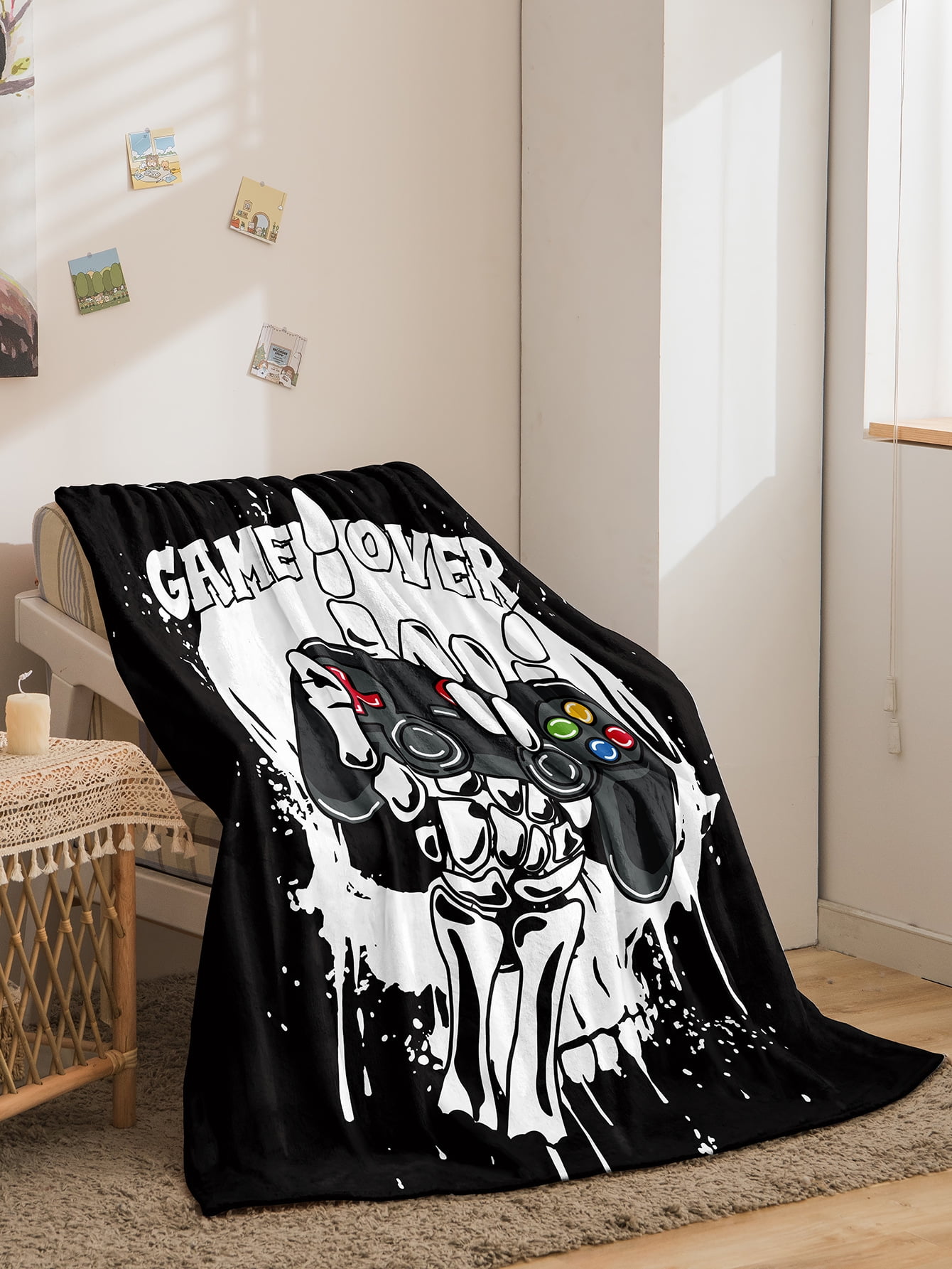 Gamer Blanket Kids Gamepad Blanket Video Game Lovers Blanket - Gamer ...