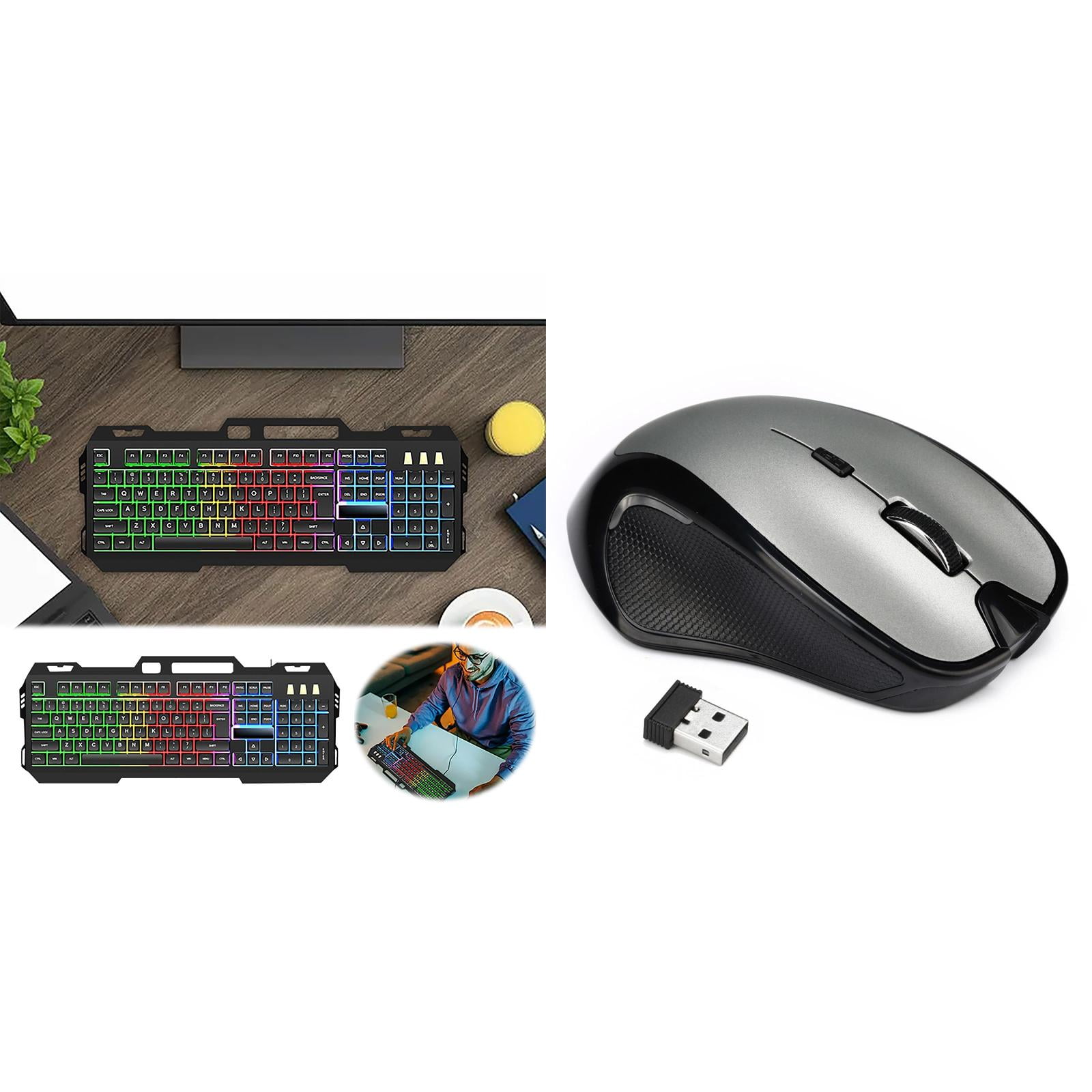 gaming keyboard Programmable Macro Shortcuts Competitive Play Colorful ...