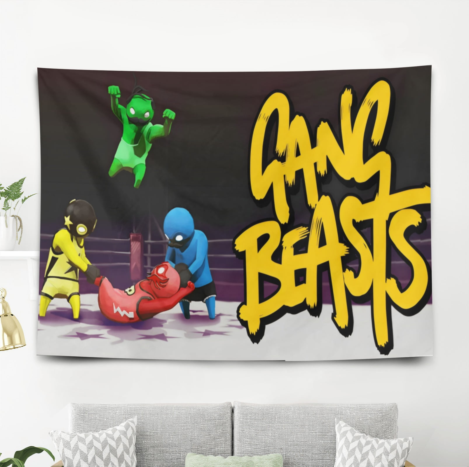 gang beast Tapestry Gift Wall Hanging Backdrop for Room Bedroom Girls ...