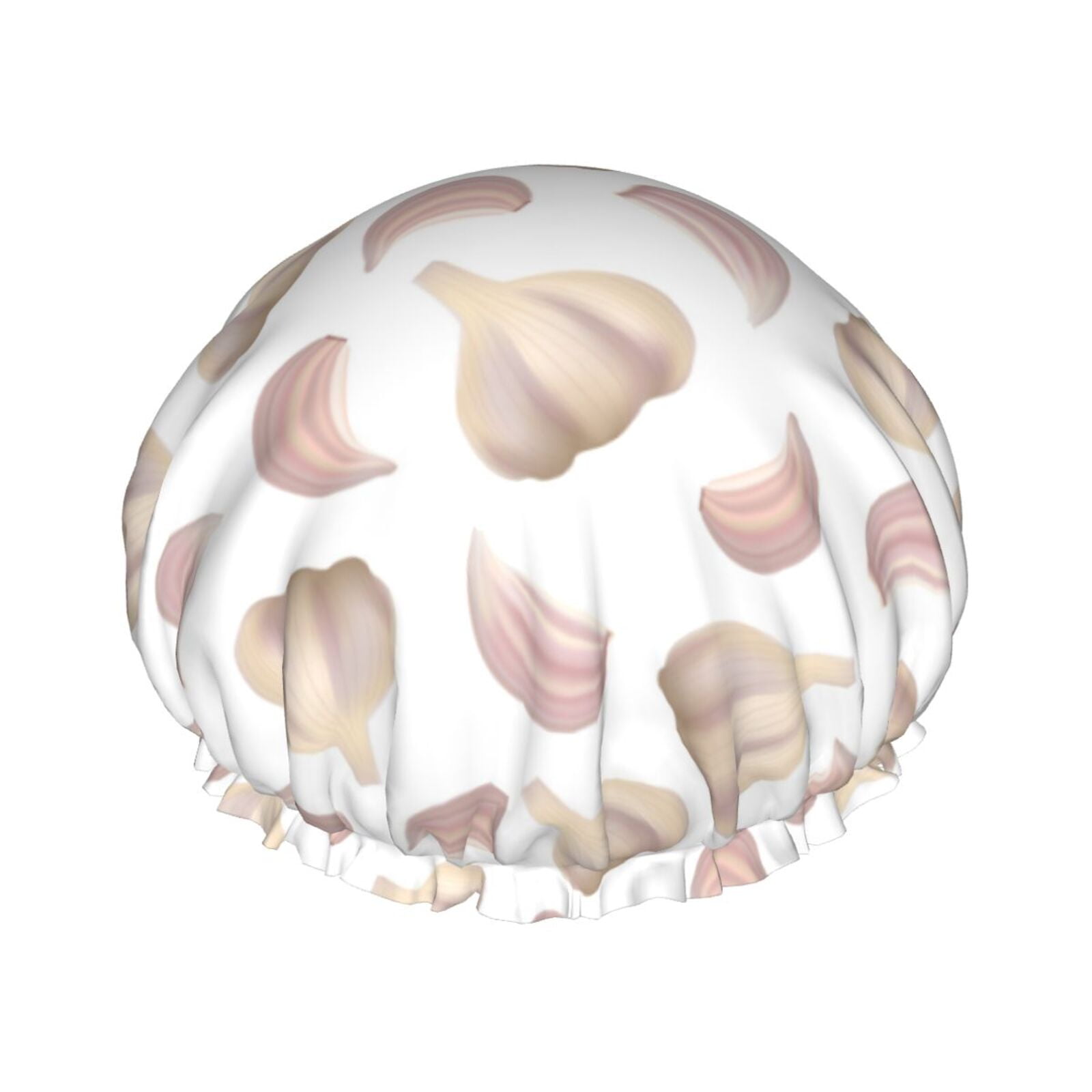 garlic cloves pattern Shower Cap for Women, Double Waterproof Layers ...