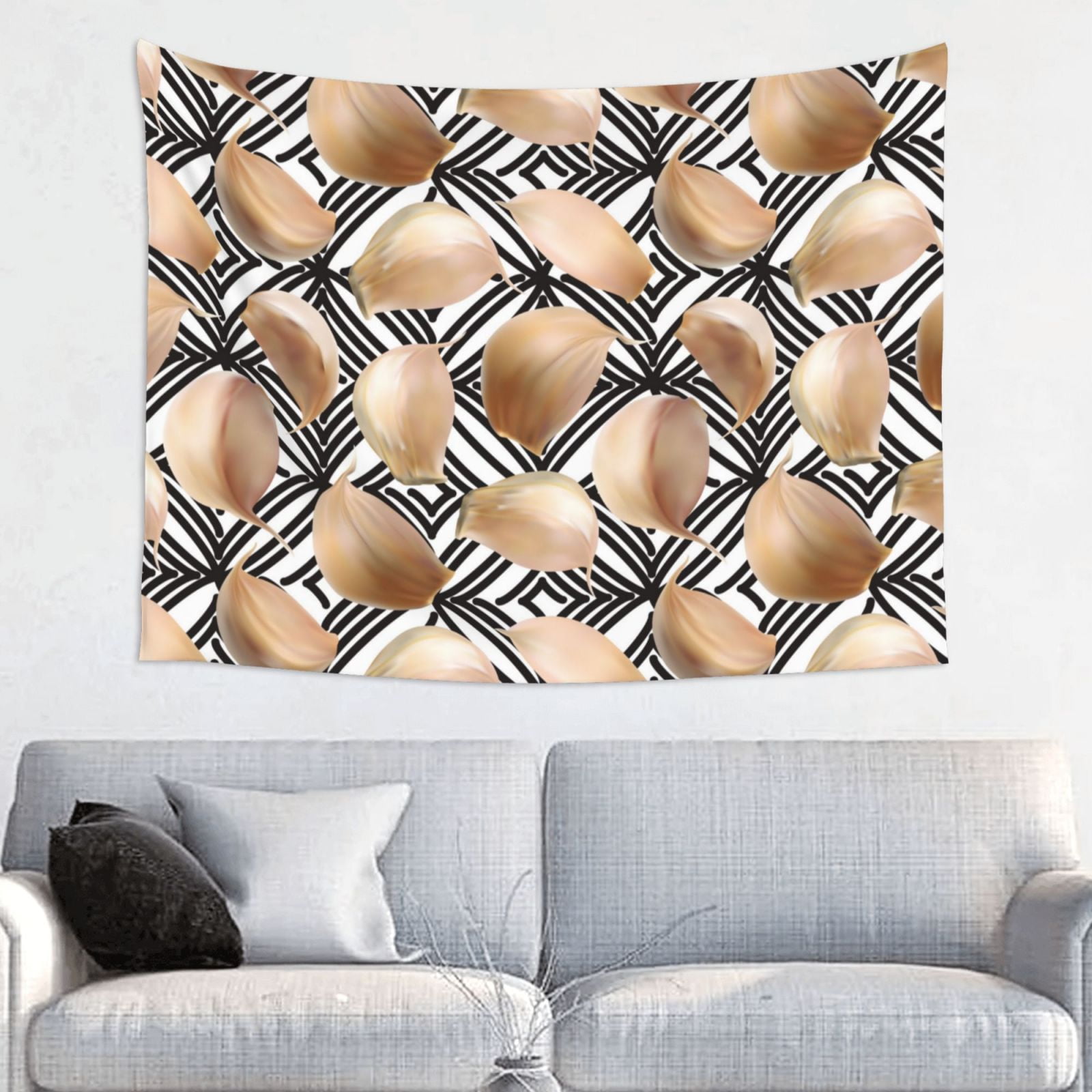 garlic cloves print Wall Tapestry for Bedroom Aesthetic - Tapestry ...