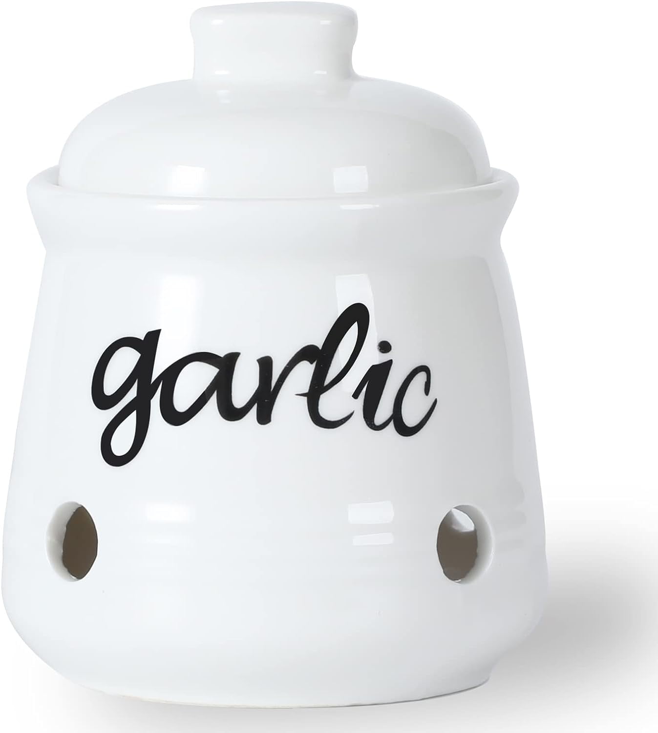 garlic keeper with lid, ceramic mini garlic saver container for ...