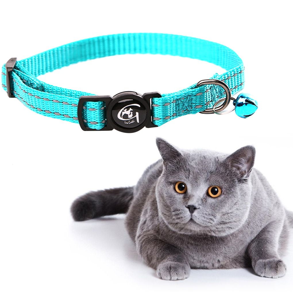 Gastropod Reflective Kitten Collar with Bell, Nylon Pet Neck Belt ...