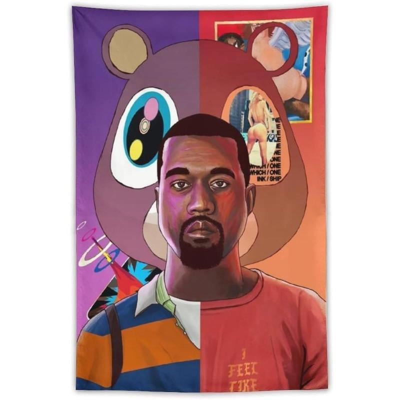 gbax The Kanye Rapper Singer Tapestry Flag for Home College Dorm for ...