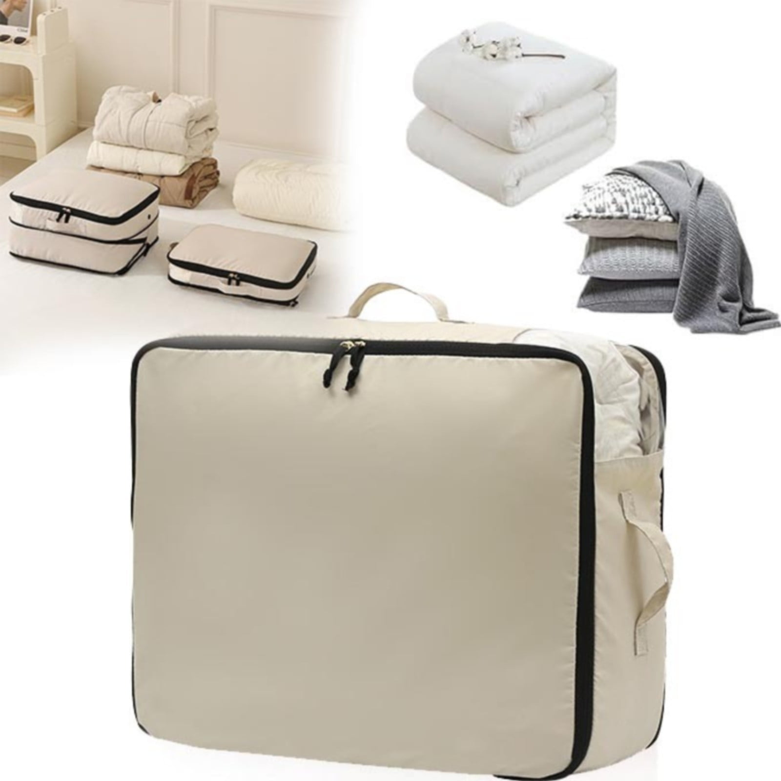 Space Saving Hanging Garment Bag With Compression Zipper - Heavy Duty ...