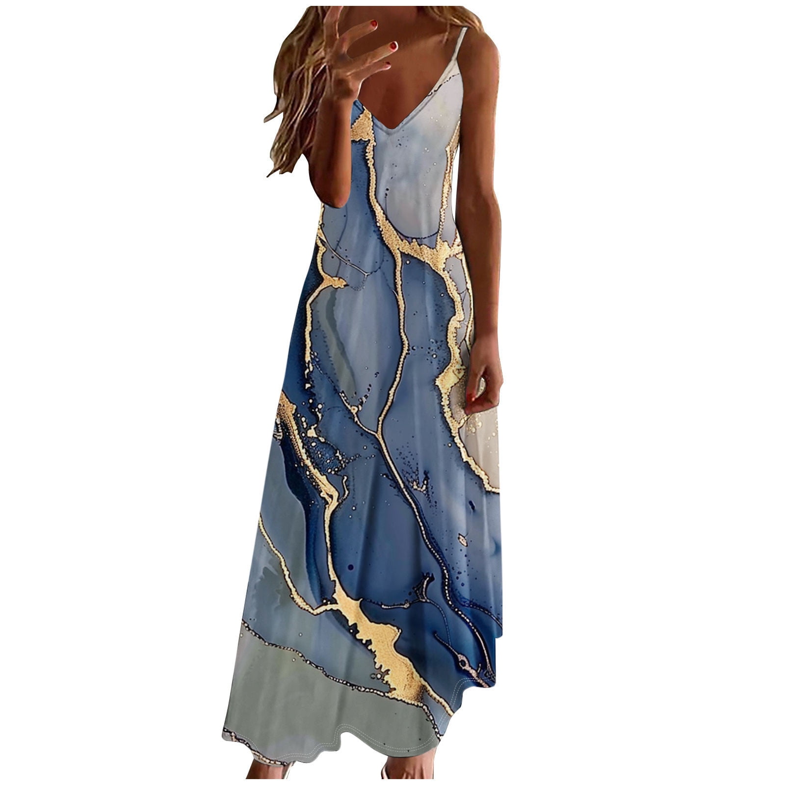 gbyLJF Cocktail Dress with Pockets Flowy Sun Dress Cottage Core Prom ...