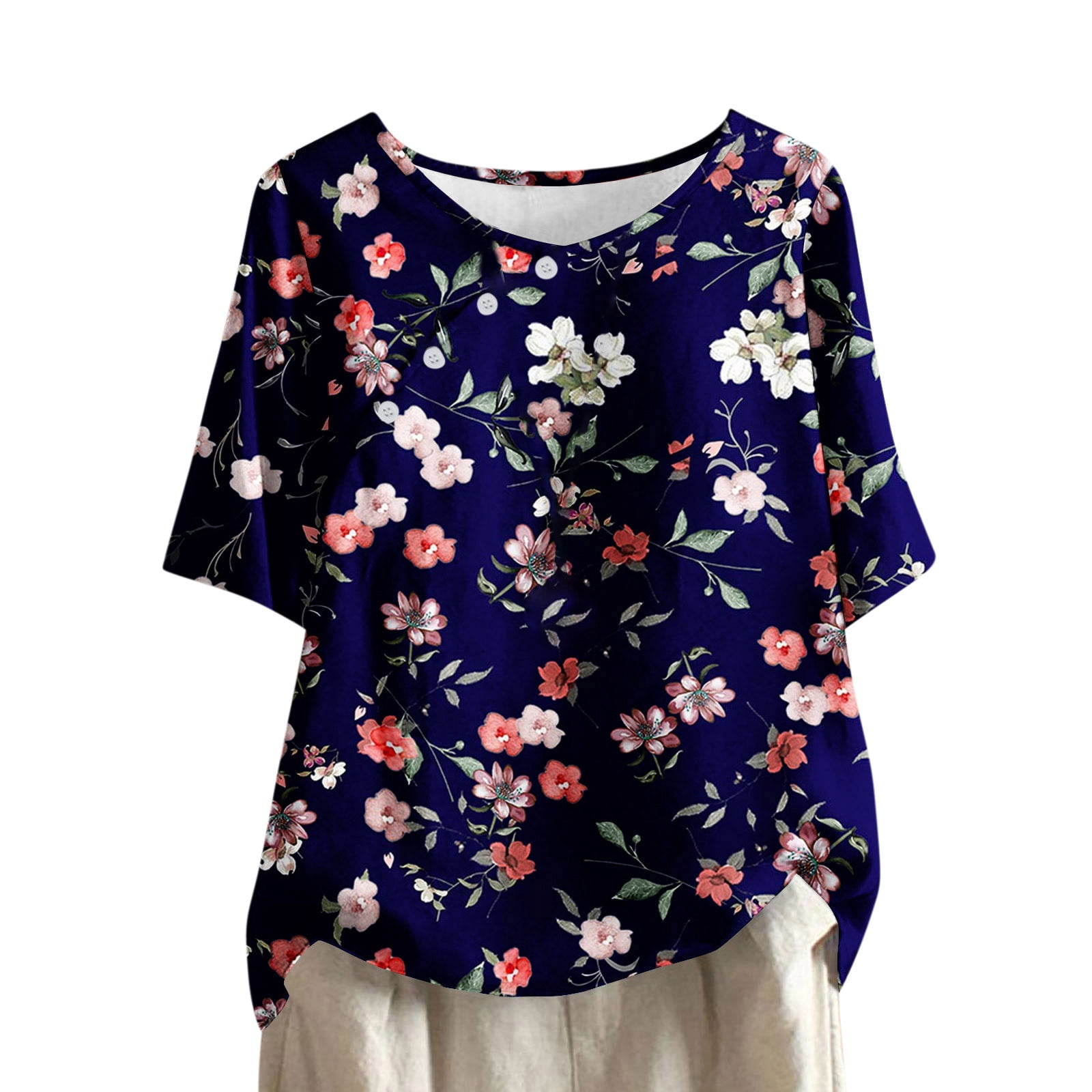 gbyLJF High Neck Tops for Women Linen Shirts for Women Tunics for Women ...