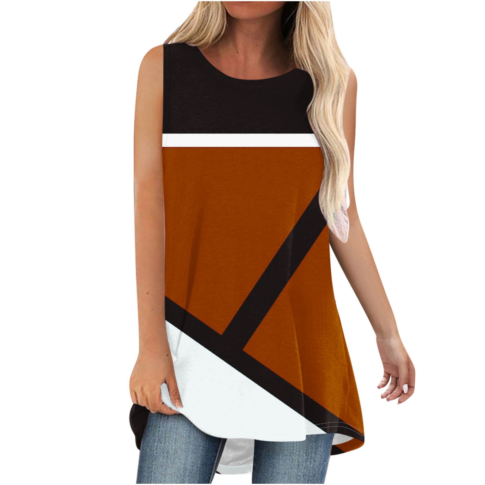 gbyLJF Loose Cropped Tank Tops for Women Tight Tank Top Tye Dye Tank ...