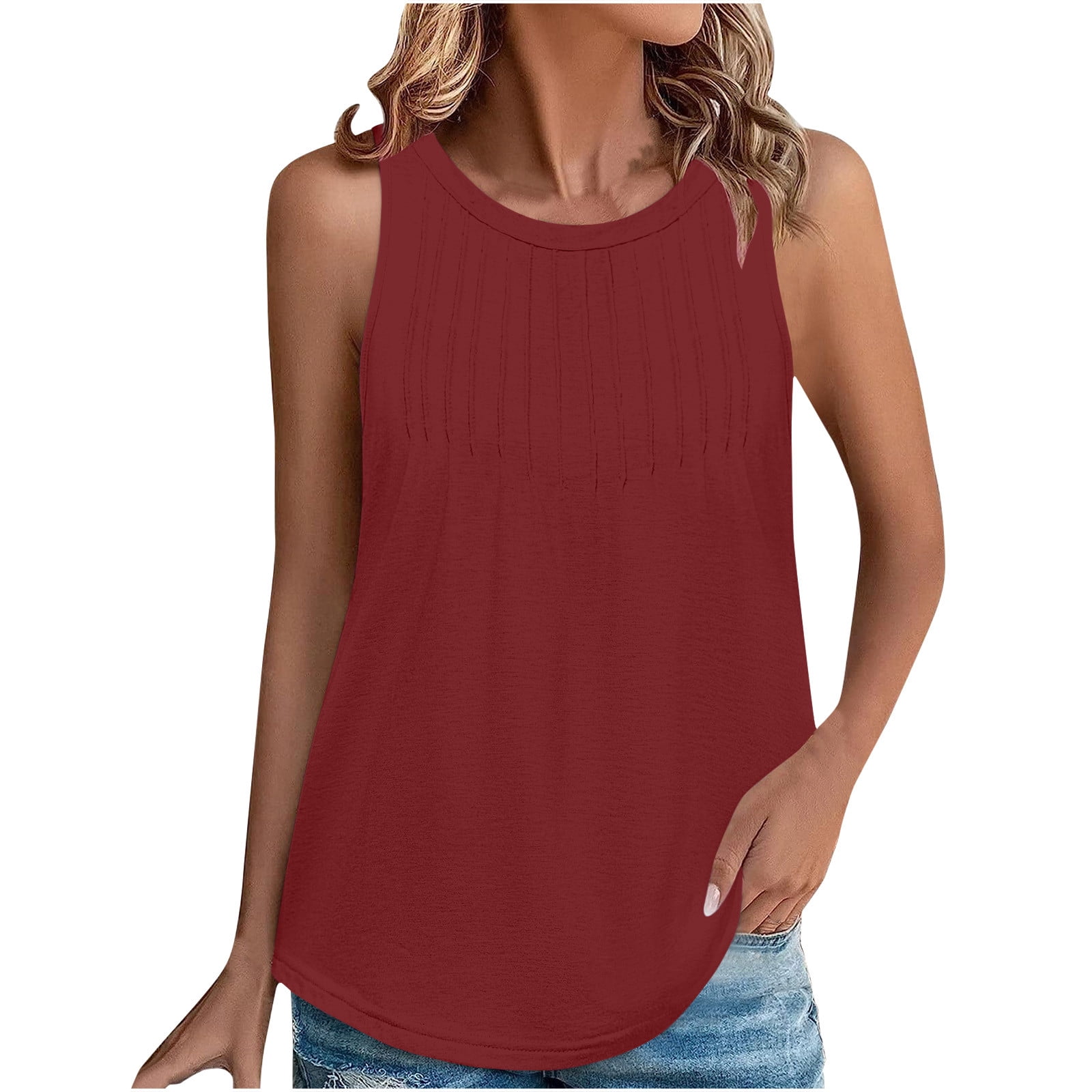 gbyLJF Muscle Tank Tops for Women Womens Sleep Tank Tops Knit ...