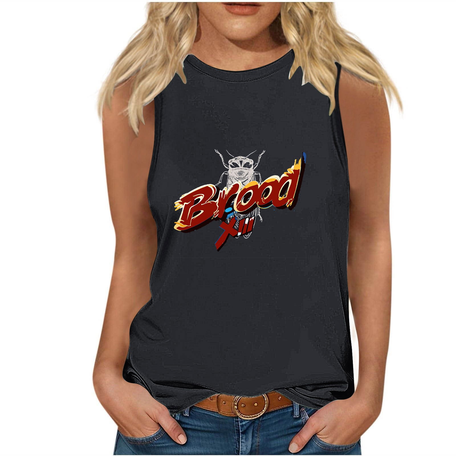 gbyLJF Racerback Cami Tank Tops for Women Long Tank Top Women's ...