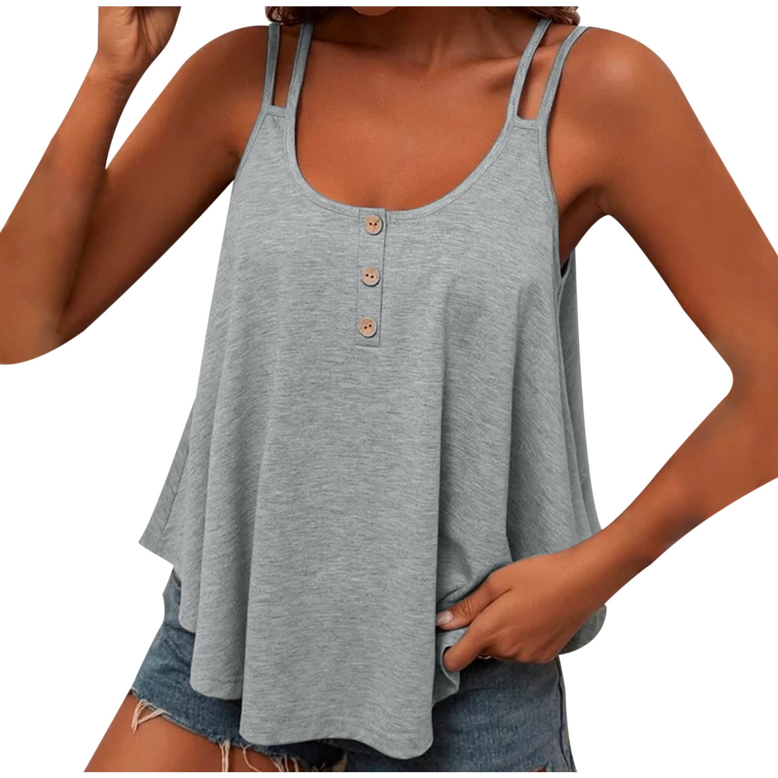 gbyLJF Racerback Tank Top For Women Sleeveless Linen Top Sleeveless T ...