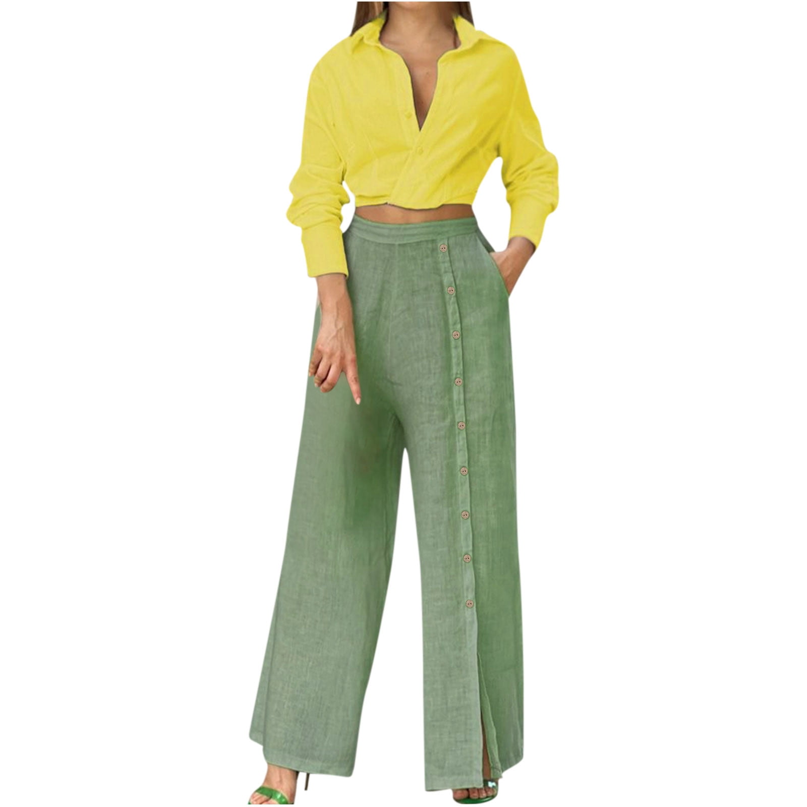 gbyLJF Summer Vacation Outfits for Women Womens Spring Sets Gauze Sets ...